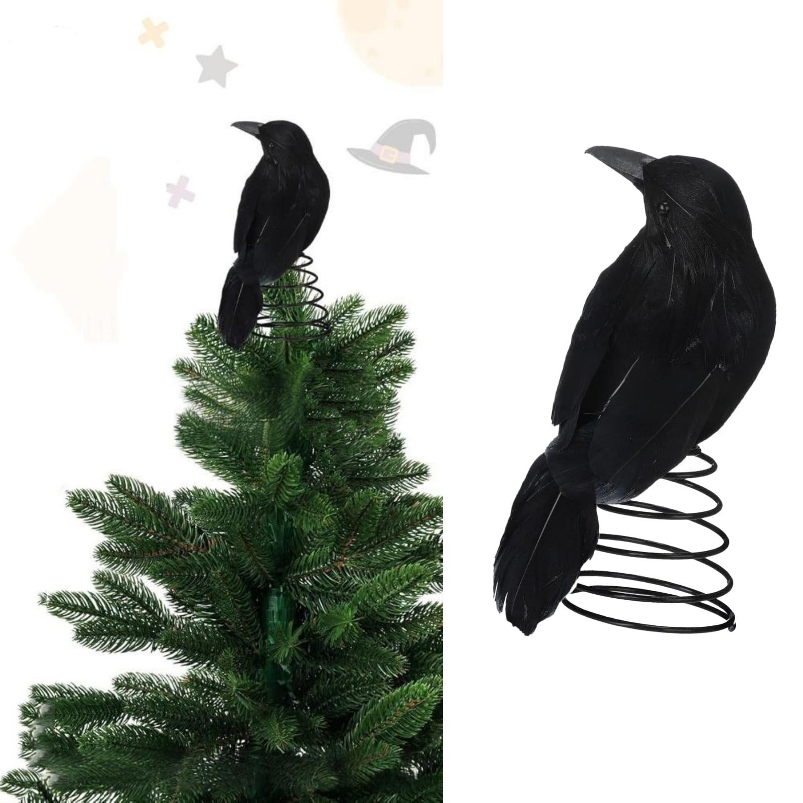 Crow Mini Black Crow And Metal Bases Crow Statues Collectible For ...