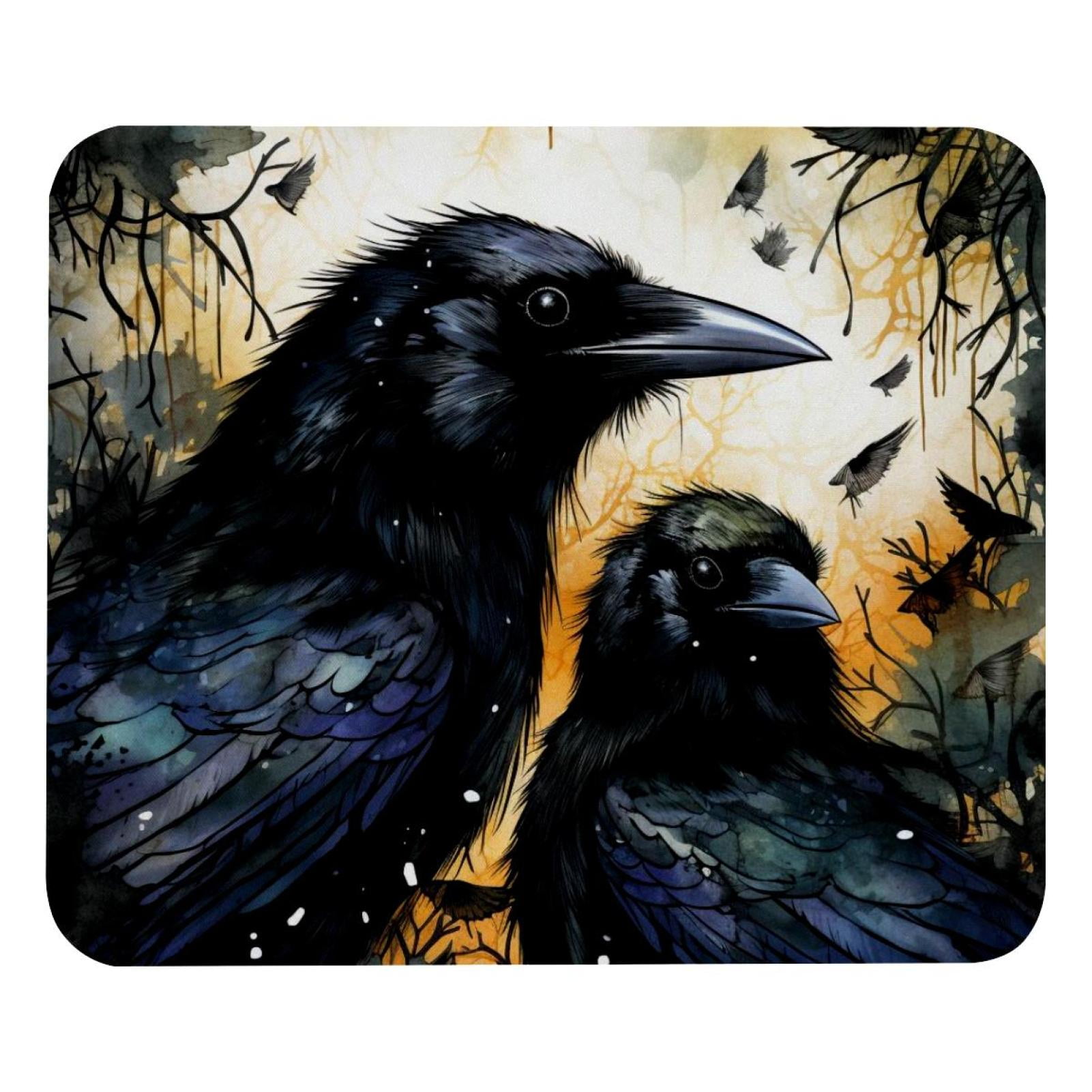 Crow Mouse Pad, Cloth with Rubberized Base - Walmart.com