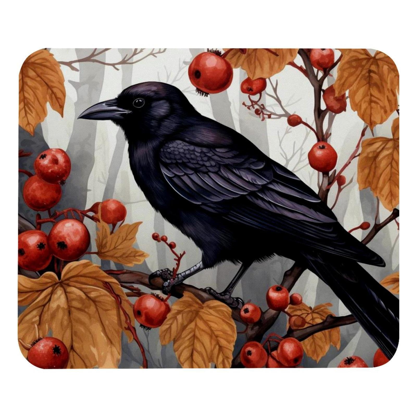 Crow Mouse Pad, Cloth with Rubberized Base - Walmart.com