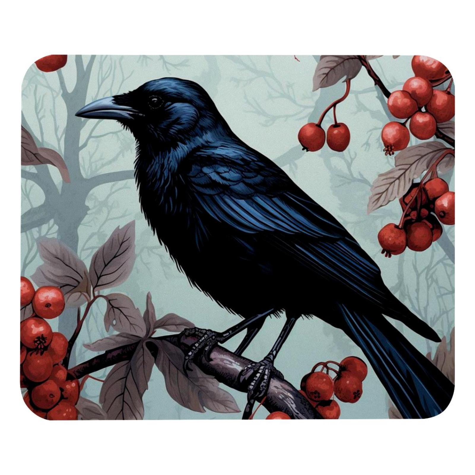 Crow Mouse Pad, Cloth with Rubberized Base - Walmart.com