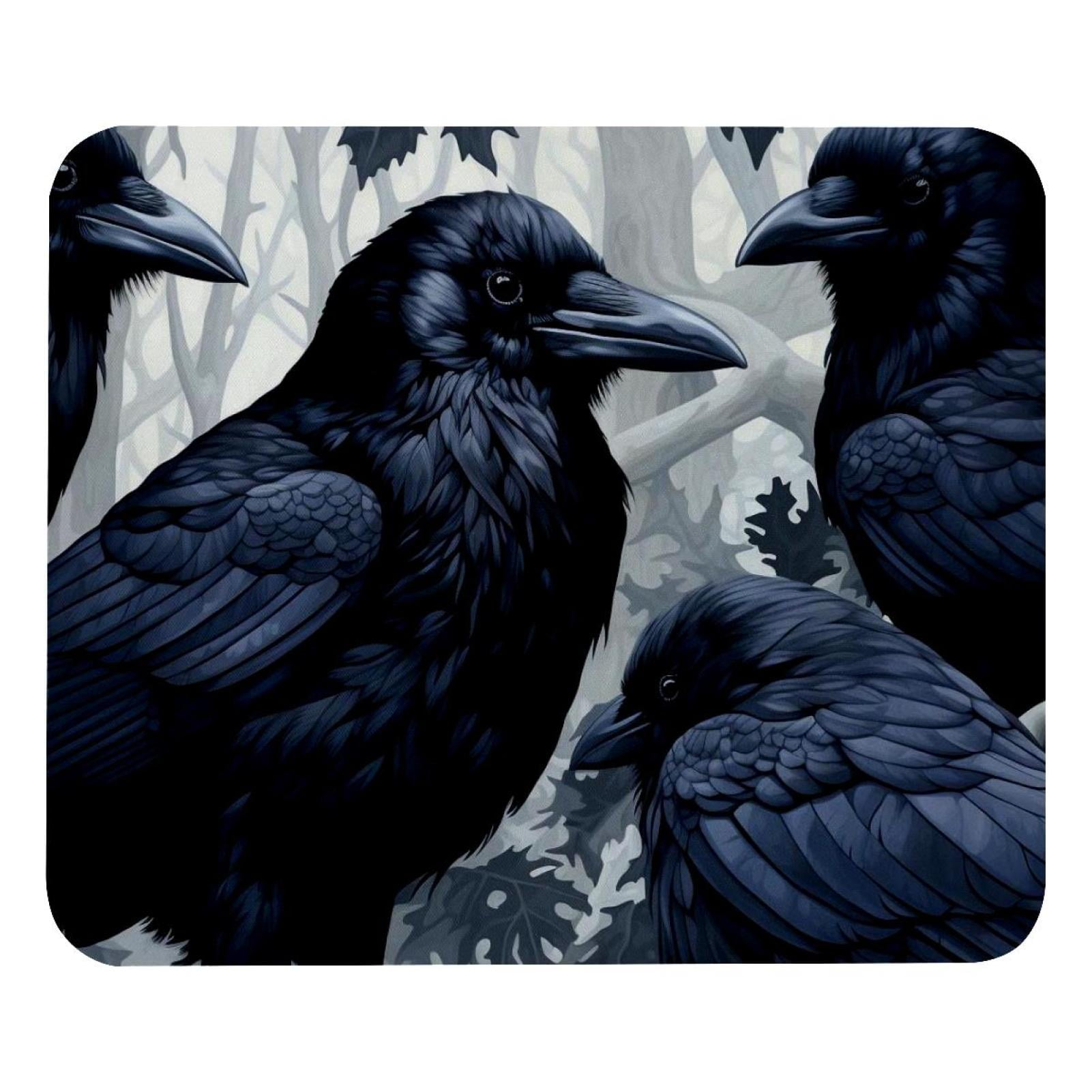 Crow Mouse Pad, Cloth with Rubberized Base - Walmart.com