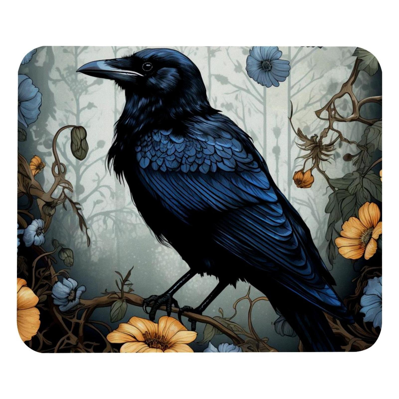 Crow Mouse Pad, Cloth with Rubberized Base - Walmart.com