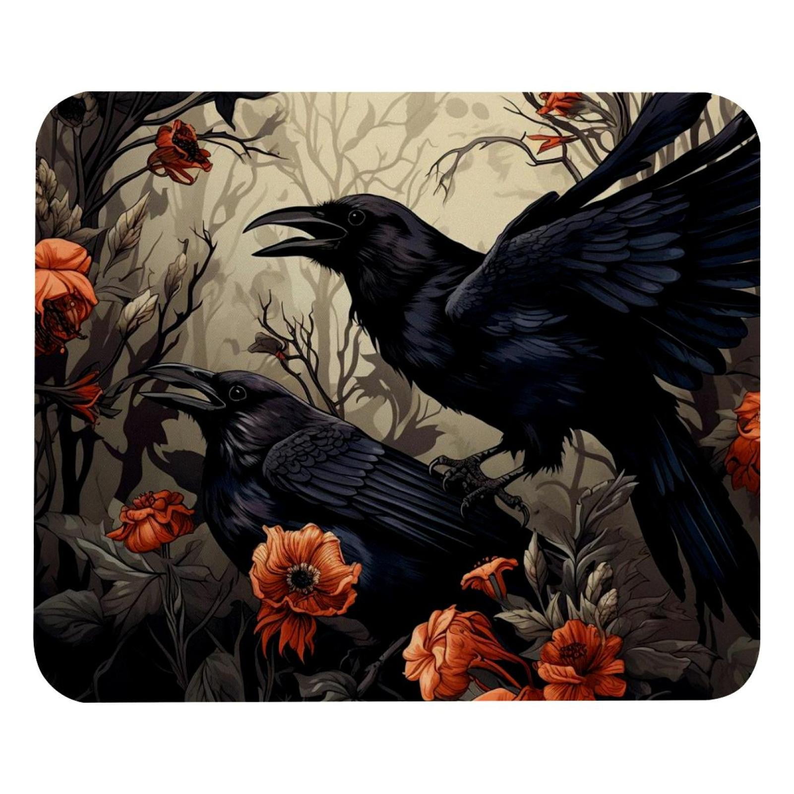 Crow Mouse Pad, Cloth with Rubberized Base - Walmart.com