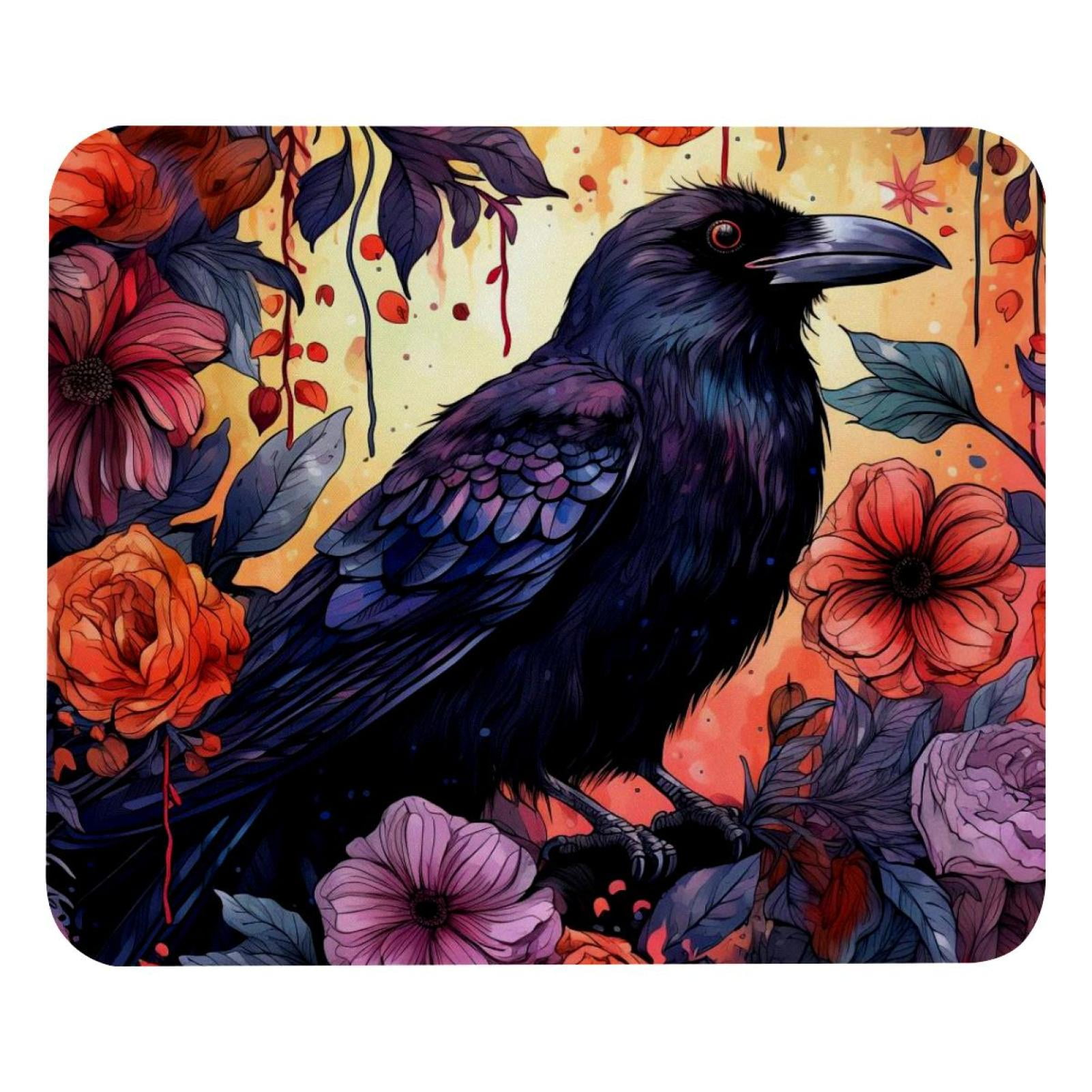 Crow Mouse Pad, Cloth with Rubberized Base - Walmart.com