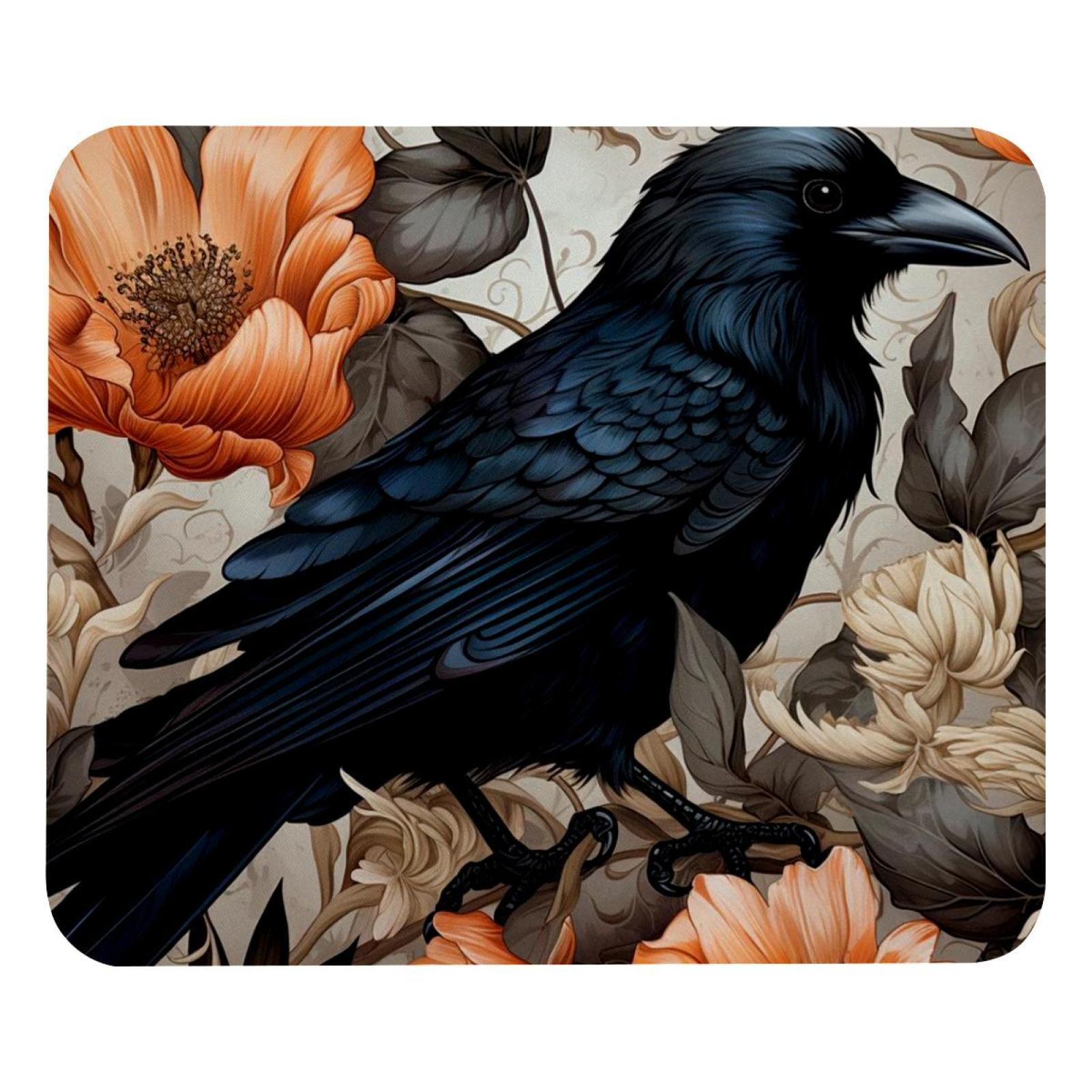 Crow Mouse Pad, Personality Design Rubber Base for Office Decor for ...