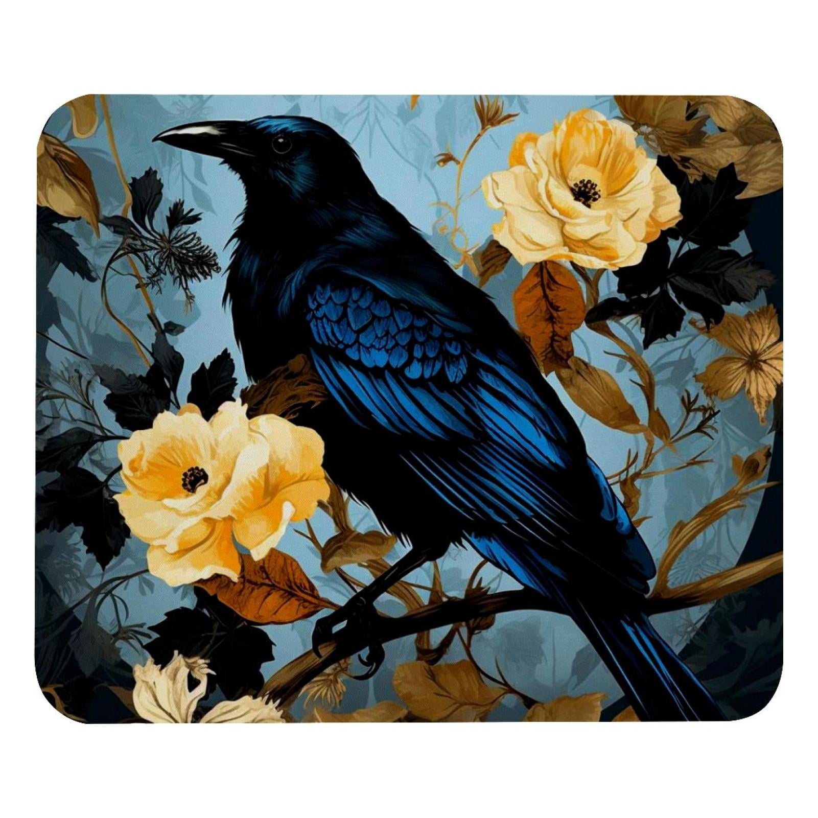 Crow Mouse Pad, Personality Design Rubber Base for Office Decor for ...