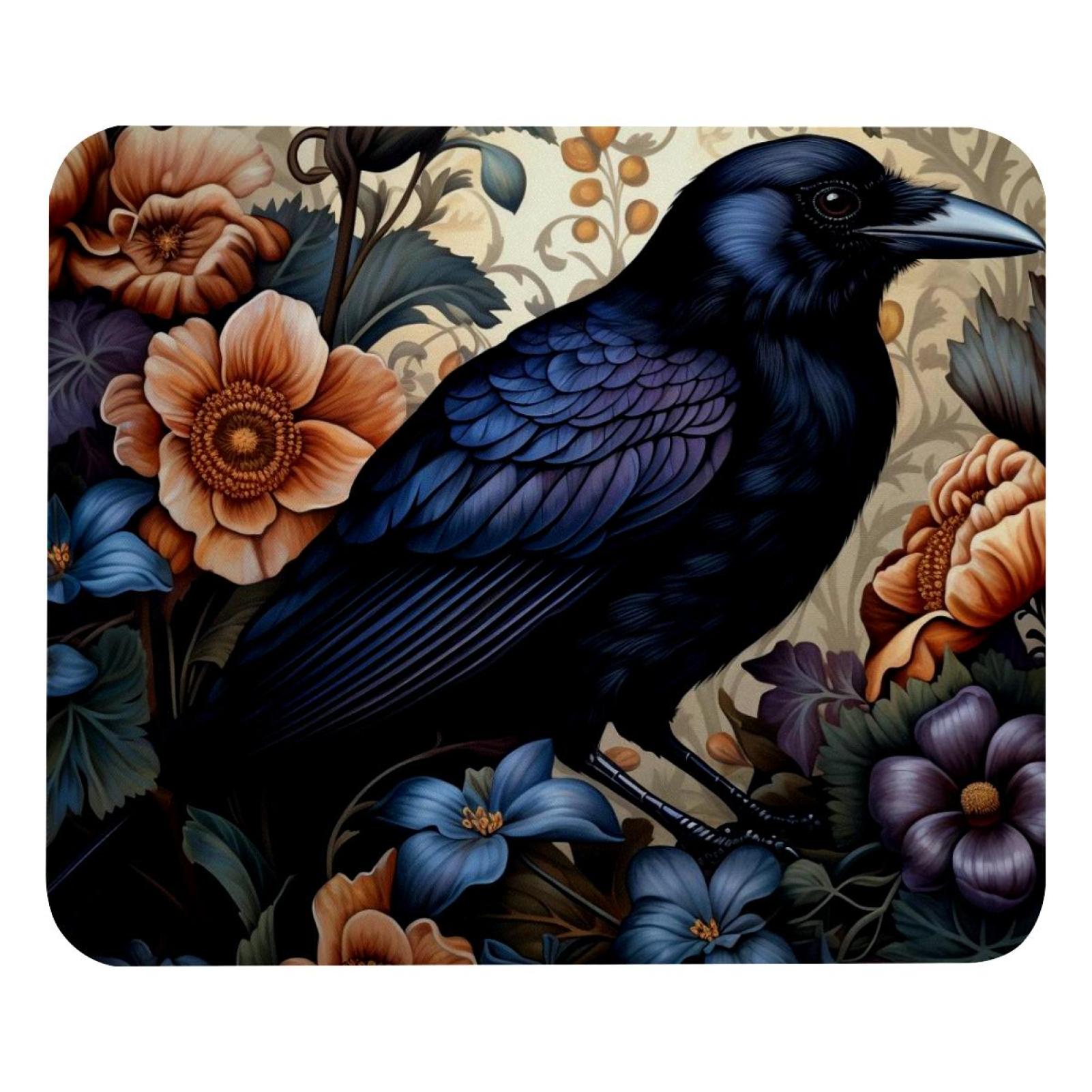 Crow Mouse Pad, Personality Design Rubber Base for Office Decor for ...