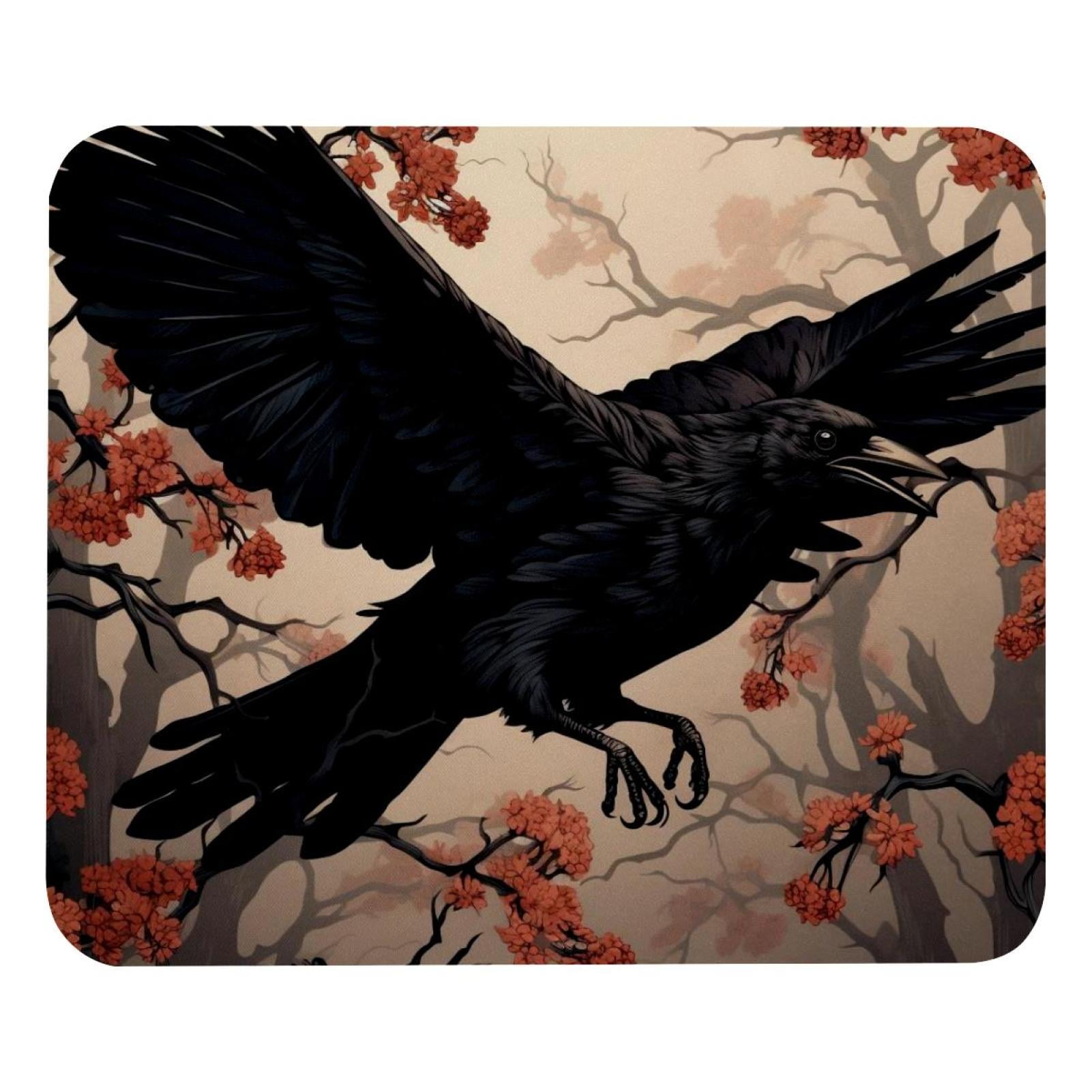 Crow Mouse Pad, Personality Design Rubber Base for Office Decor for ...