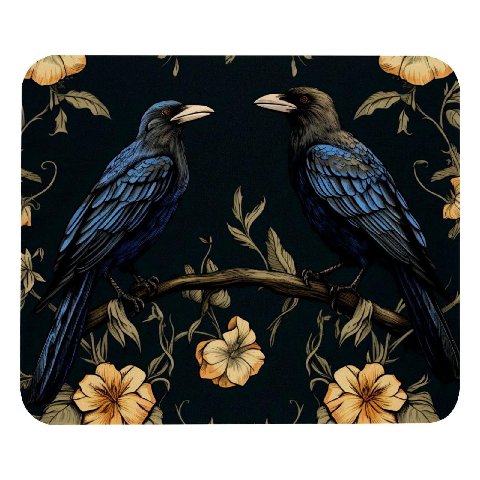 Crow Mouse Pad, Personality Design Rubber Base for Office Decor for ...