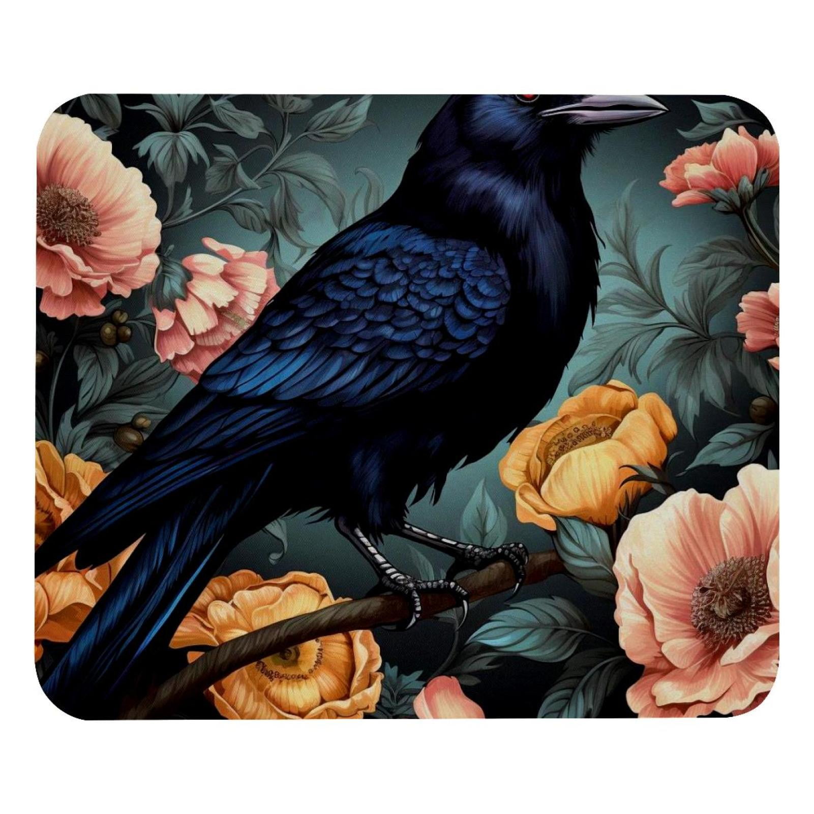 Crow Mouse Pad, Personality Design Rubber Base for Office Decor for ...