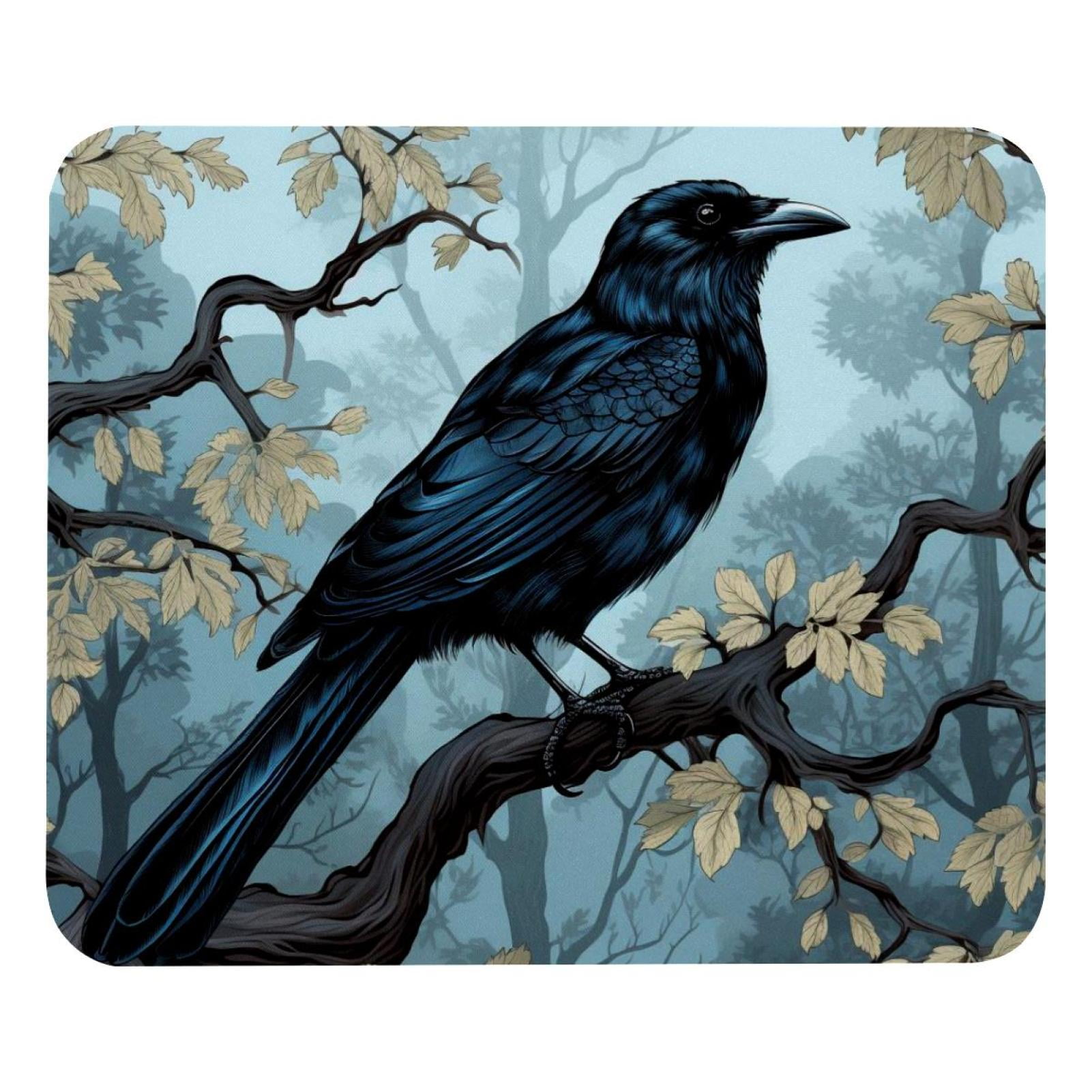 Crow Mouse Pad, Personality Design Rubber Base for Office Decor for ...