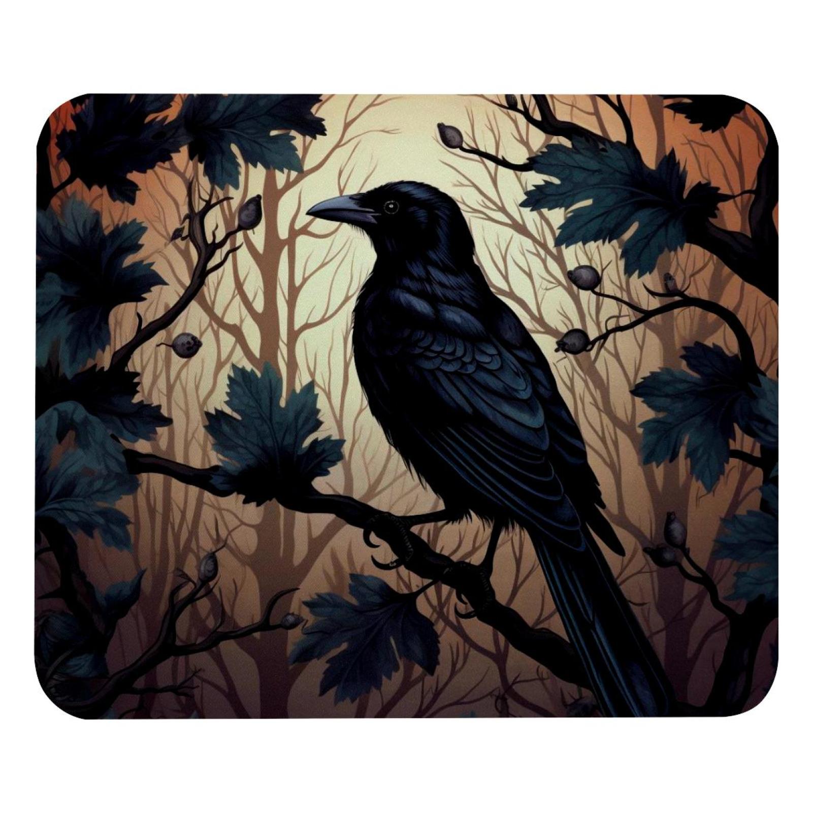 Crow Mouse Pad, Personality Design Rubber Base for Office Decor for ...