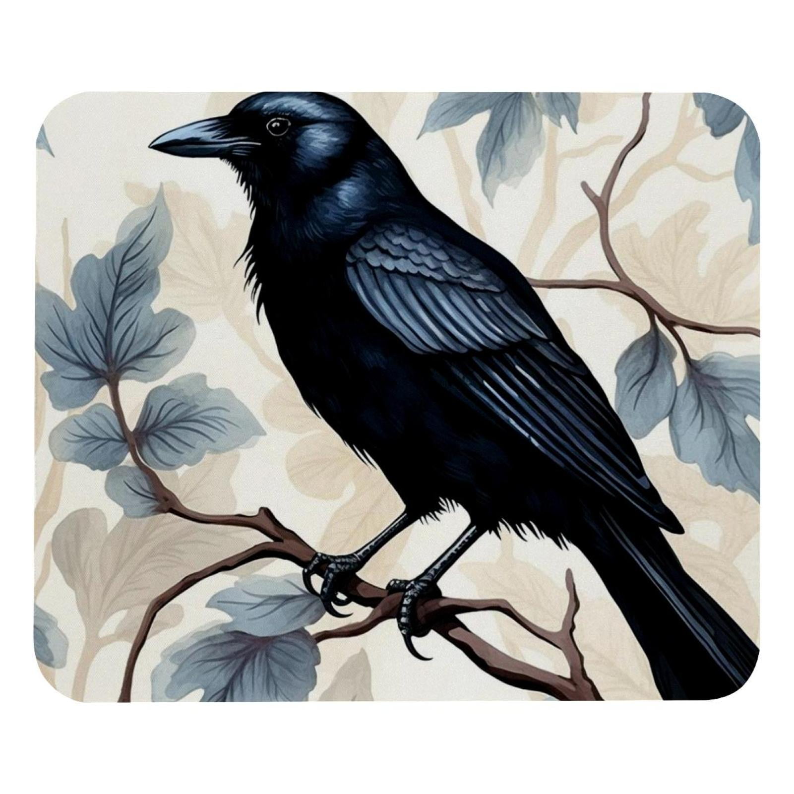Crow Mouse Pad, Personality Design Rubber Base for Office Decor for ...