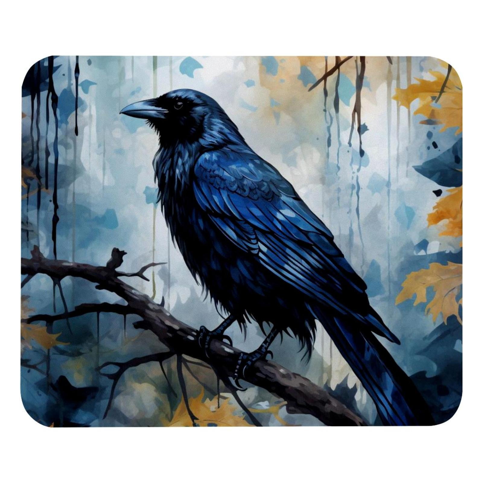 Crow Mouse Pad, Personality Design Rubber Base for Office Decor for ...