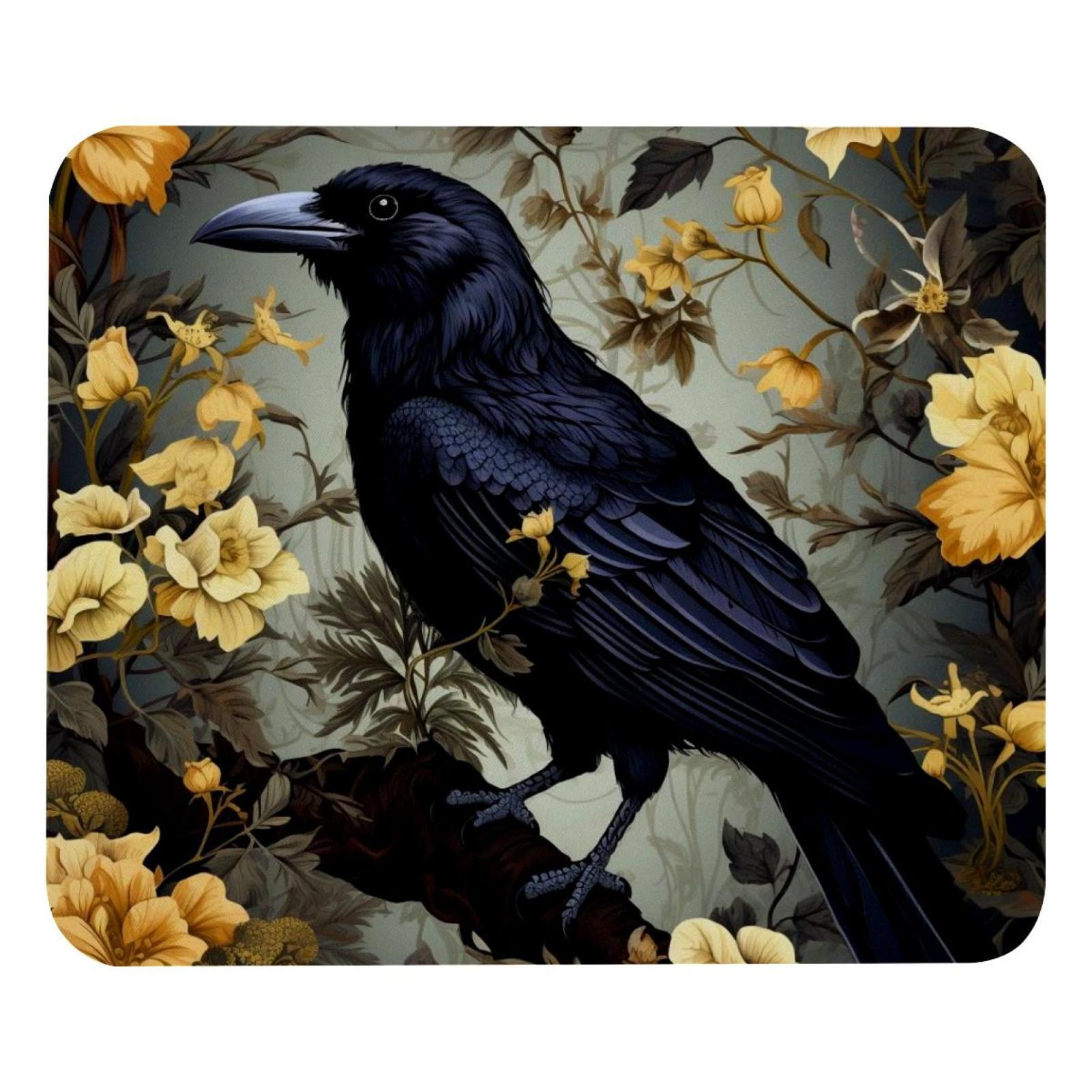 Crow Mouse Pad, Personality Design Rubber Base for Office Decor for ...