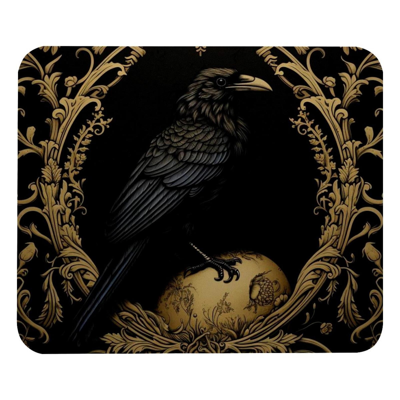 Crow Mouse Pad, Rubber Base Computer Mouse Pads for Wireless Mouse ...