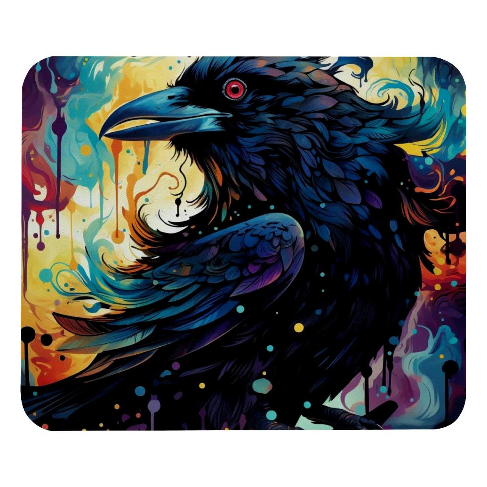 Crow Mouse Pad, Rubber Base Computer Mouse Pads for Wireless Mouse ...