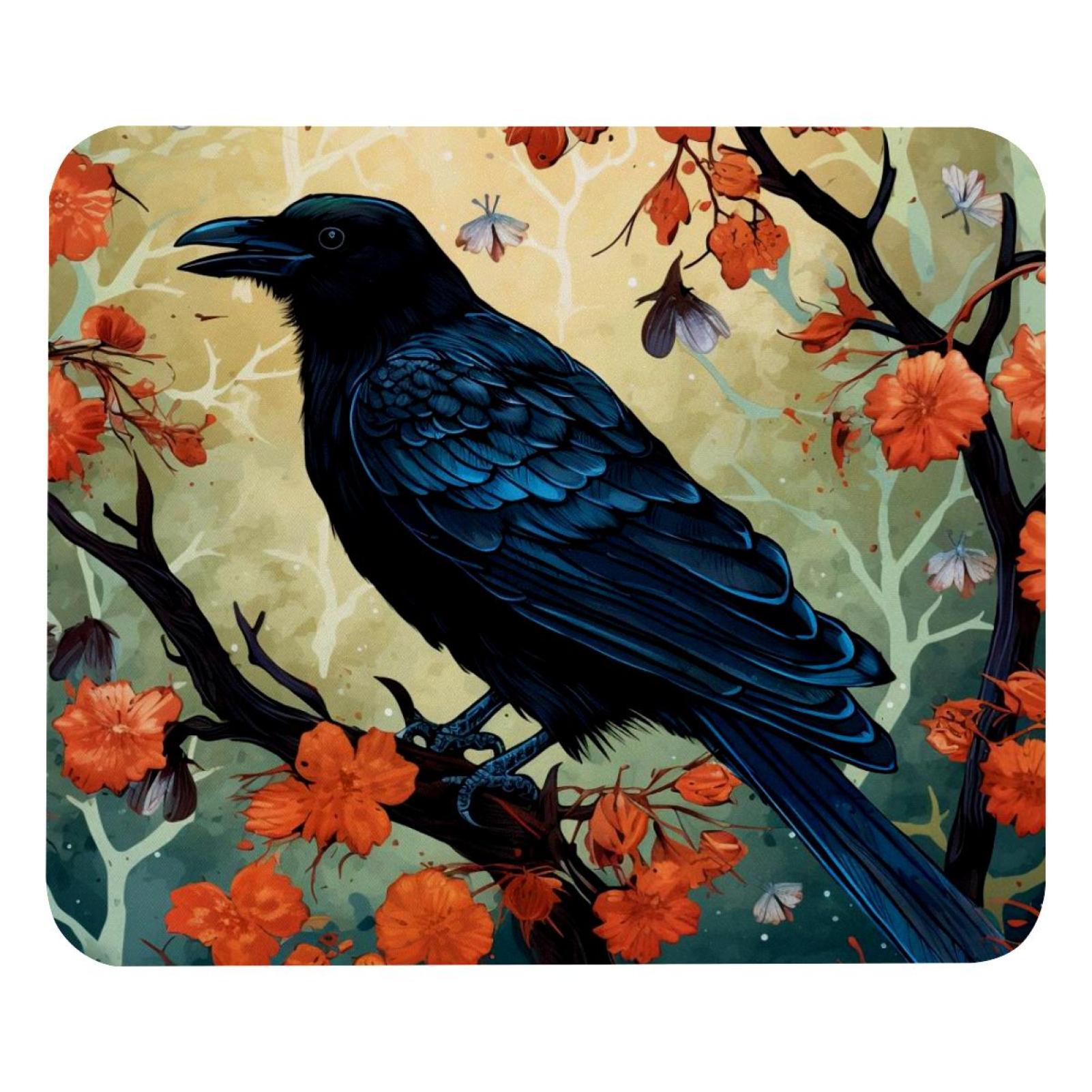 Crow Mouse Pad, Rubber Base Computer Mouse Pads for Wireless Mouse ...