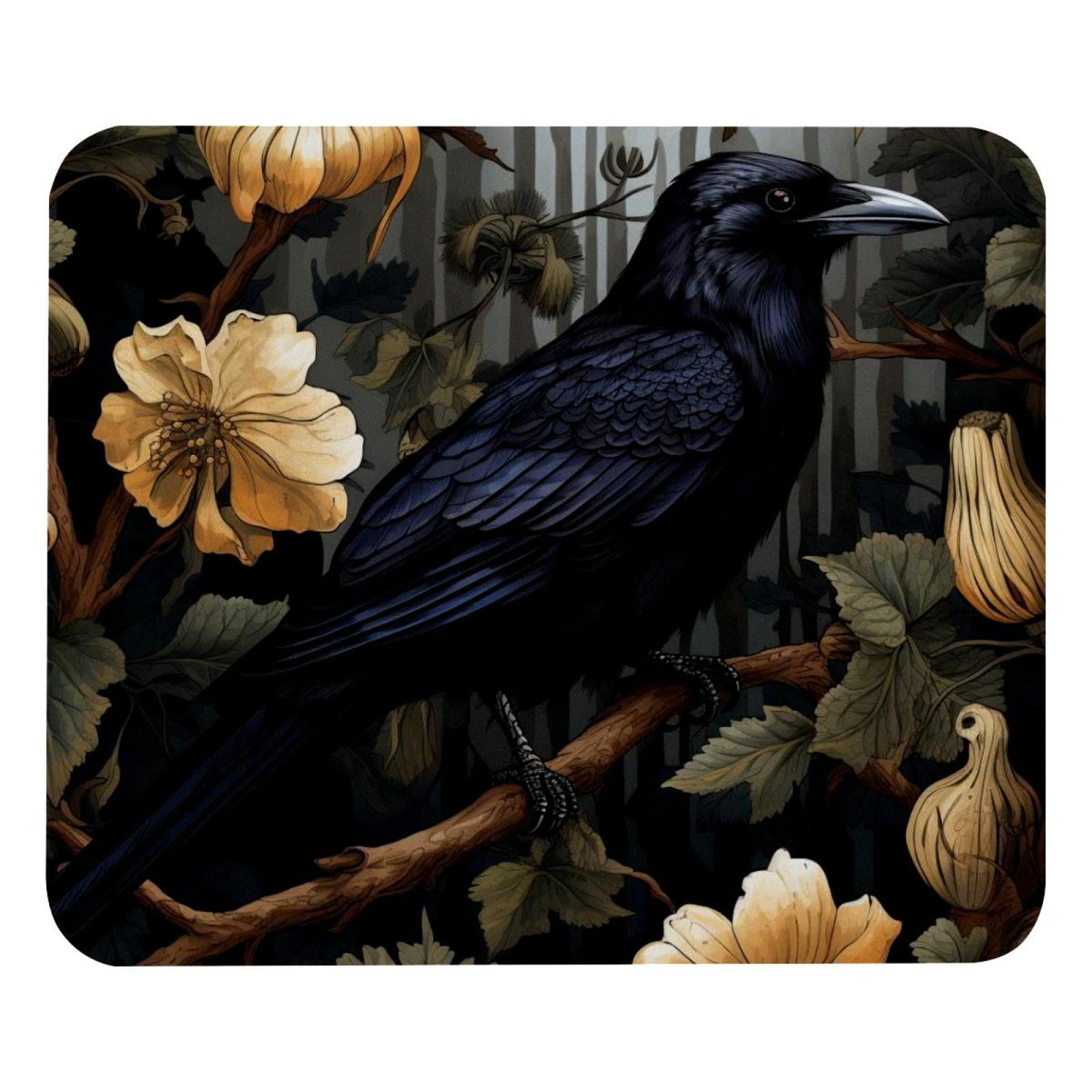 Crow Mouse Pad, Rubber Base Computer Mouse Pads for Wireless Mouse ...