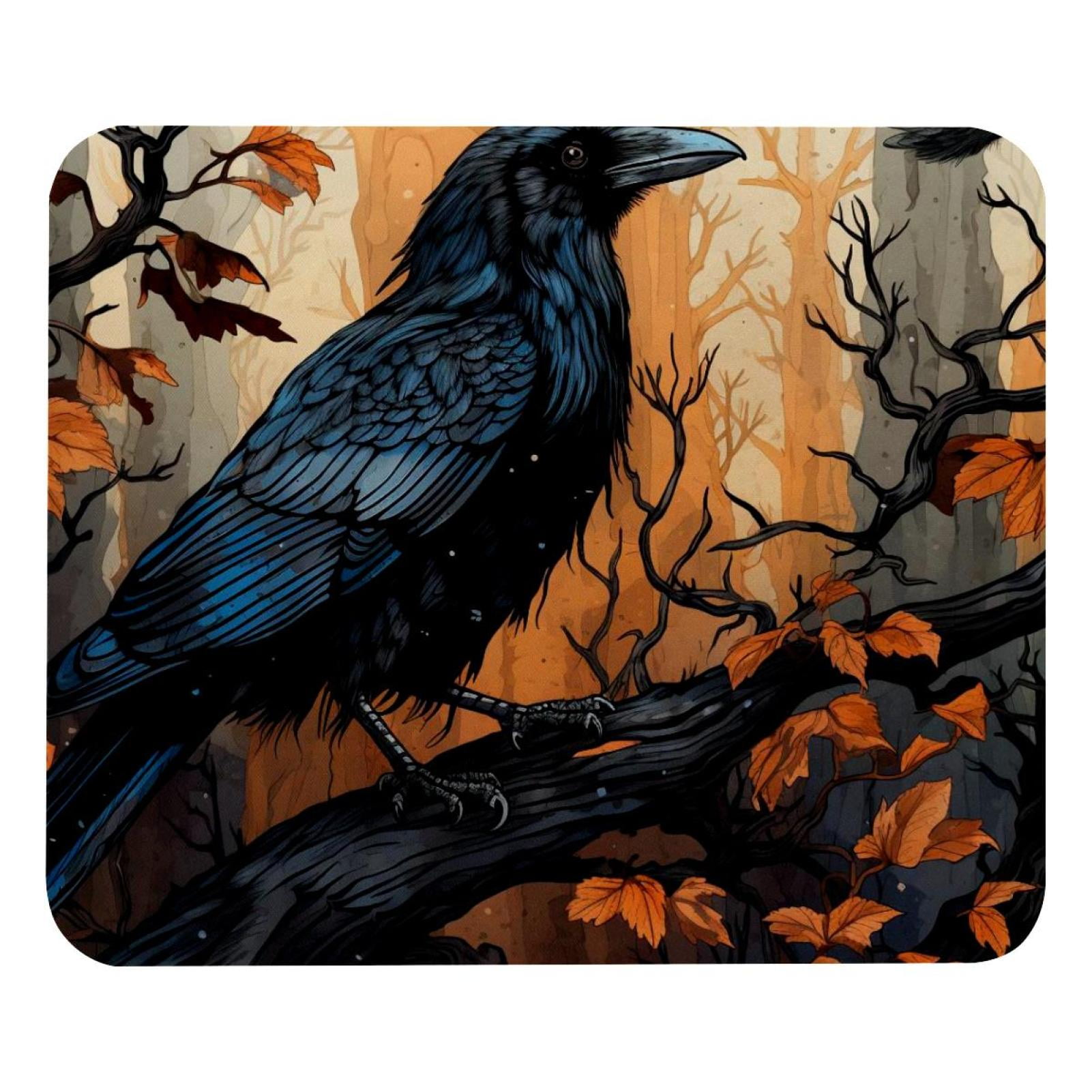 Crow Mouse Pad , Soft Cute Computer Mouse Mat with Rubber Base, Easy to ...