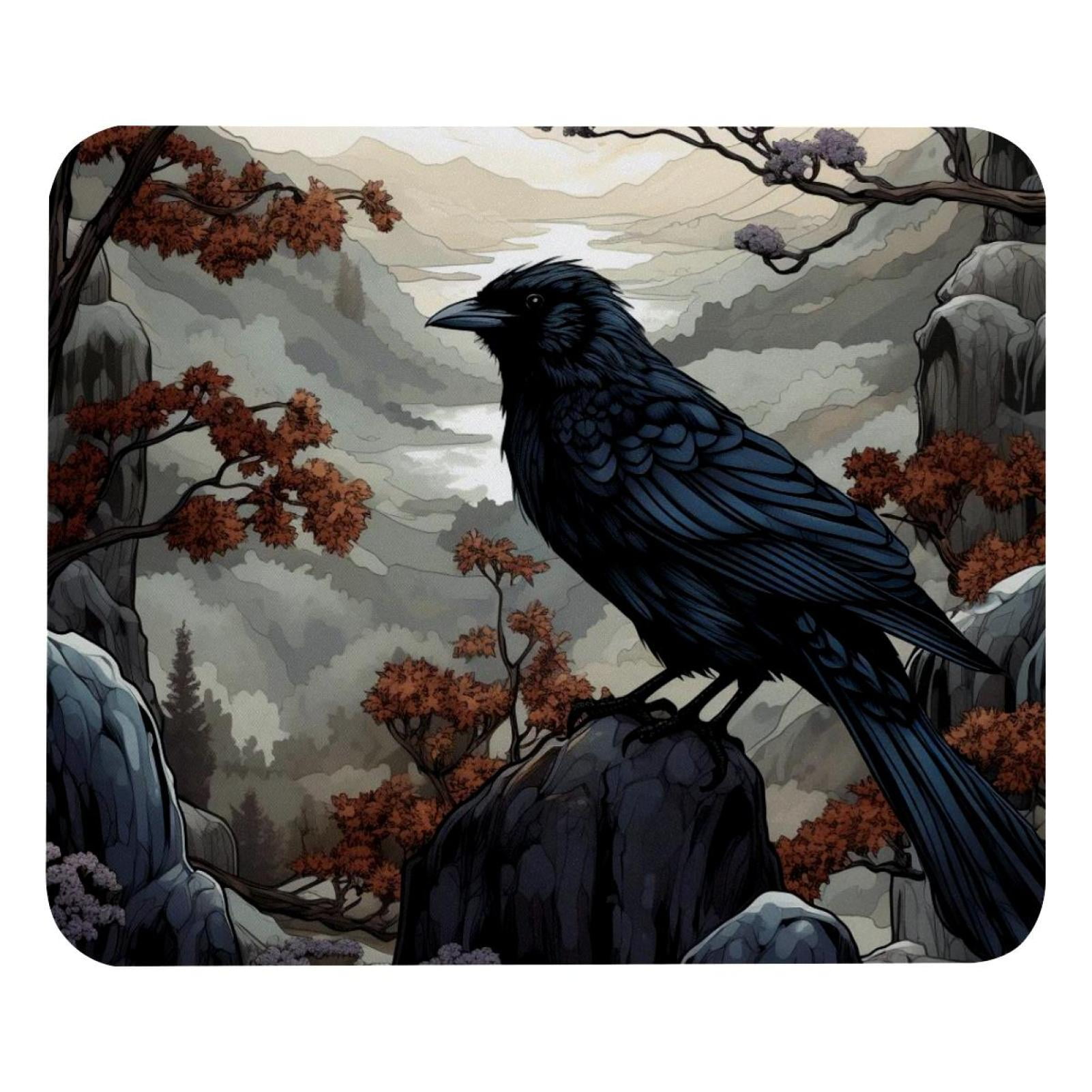 Crow Mouse Pad , Soft Cute Computer Mouse Mat with Rubber Base, Easy to ...