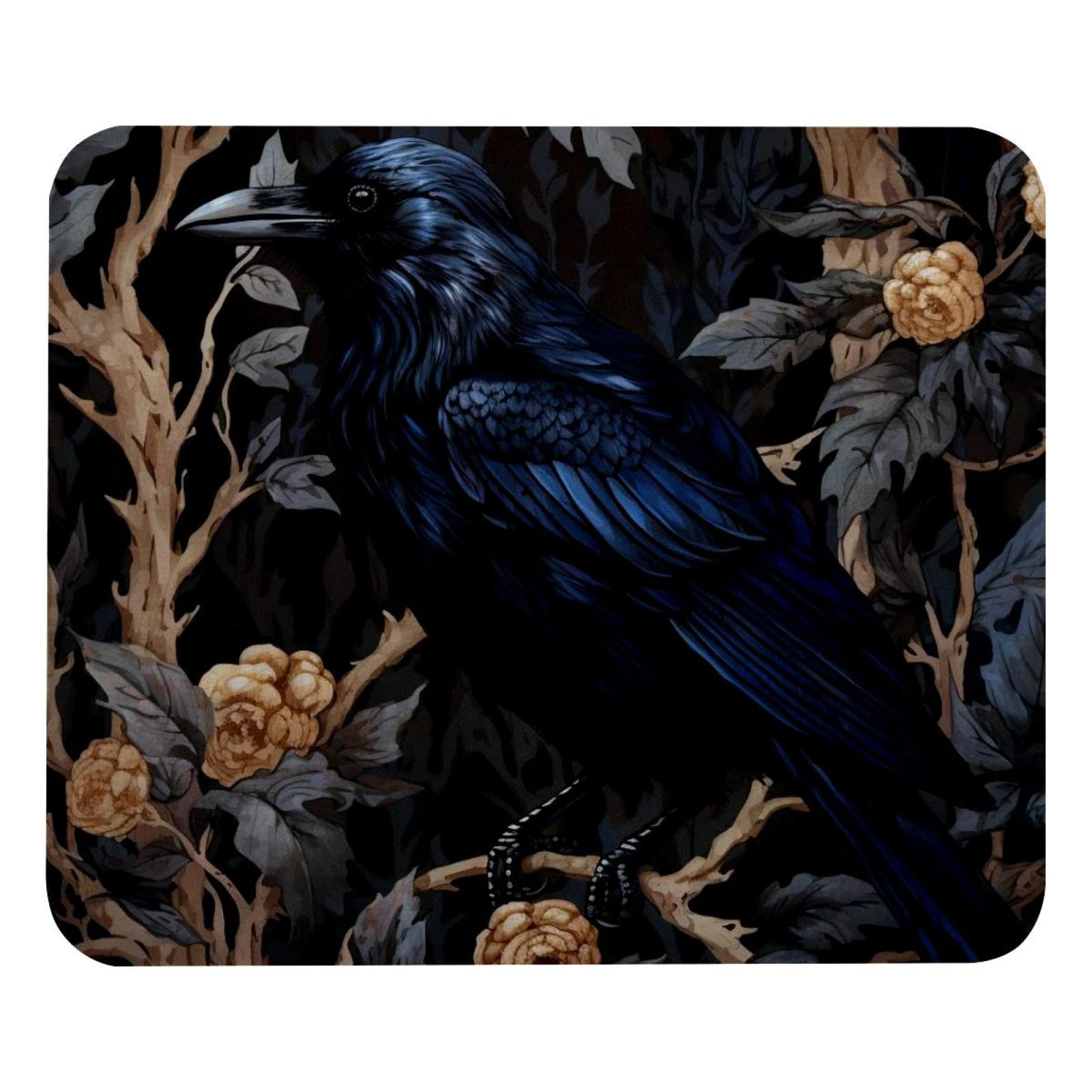 Crow Mouse Pad for Laptop Wireless Mouse Home Office Travel, Portable ...