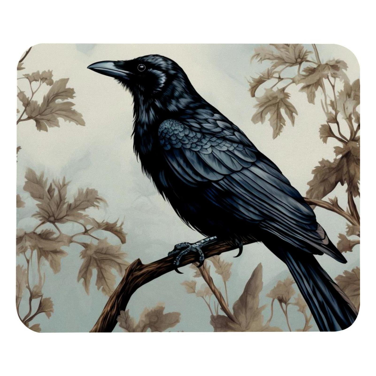 Crow Mouse Pad for Laptop Wireless Mouse Home Office Travel, Portable ...