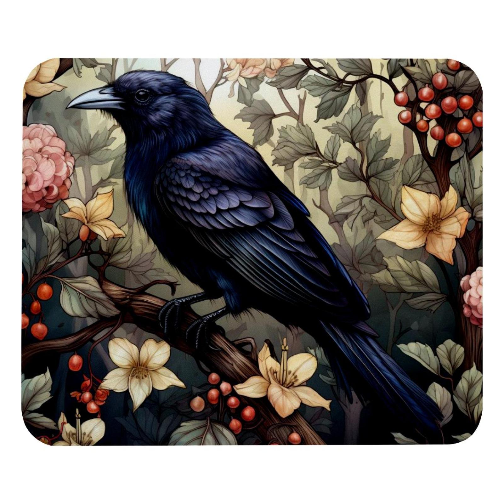 Crow Mouse Pad for Laptop Wireless Mouse Home Office Travel, Portable ...