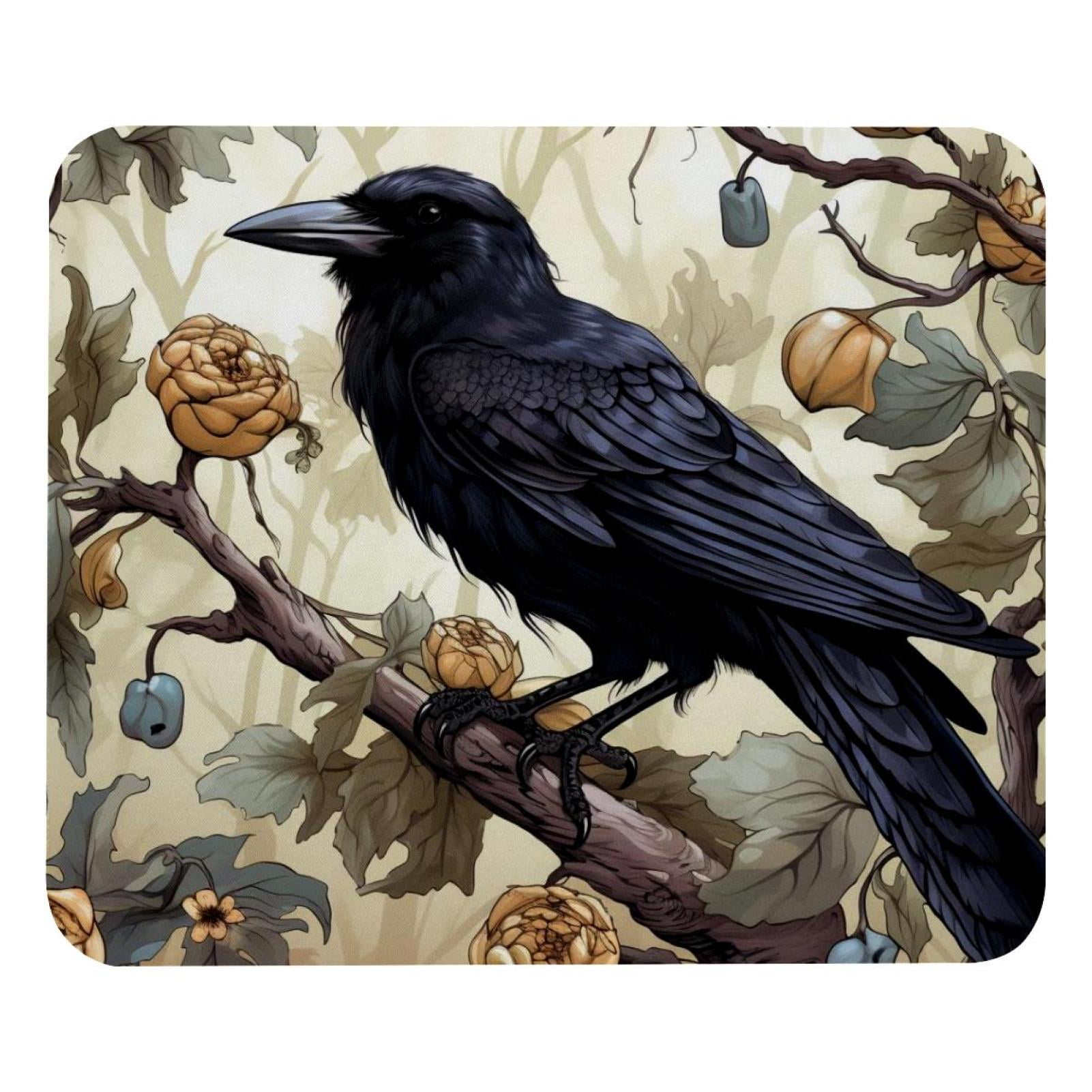 Crow Mouse Pad for Laptop Wireless Mouse Home Office Travel, Portable ...