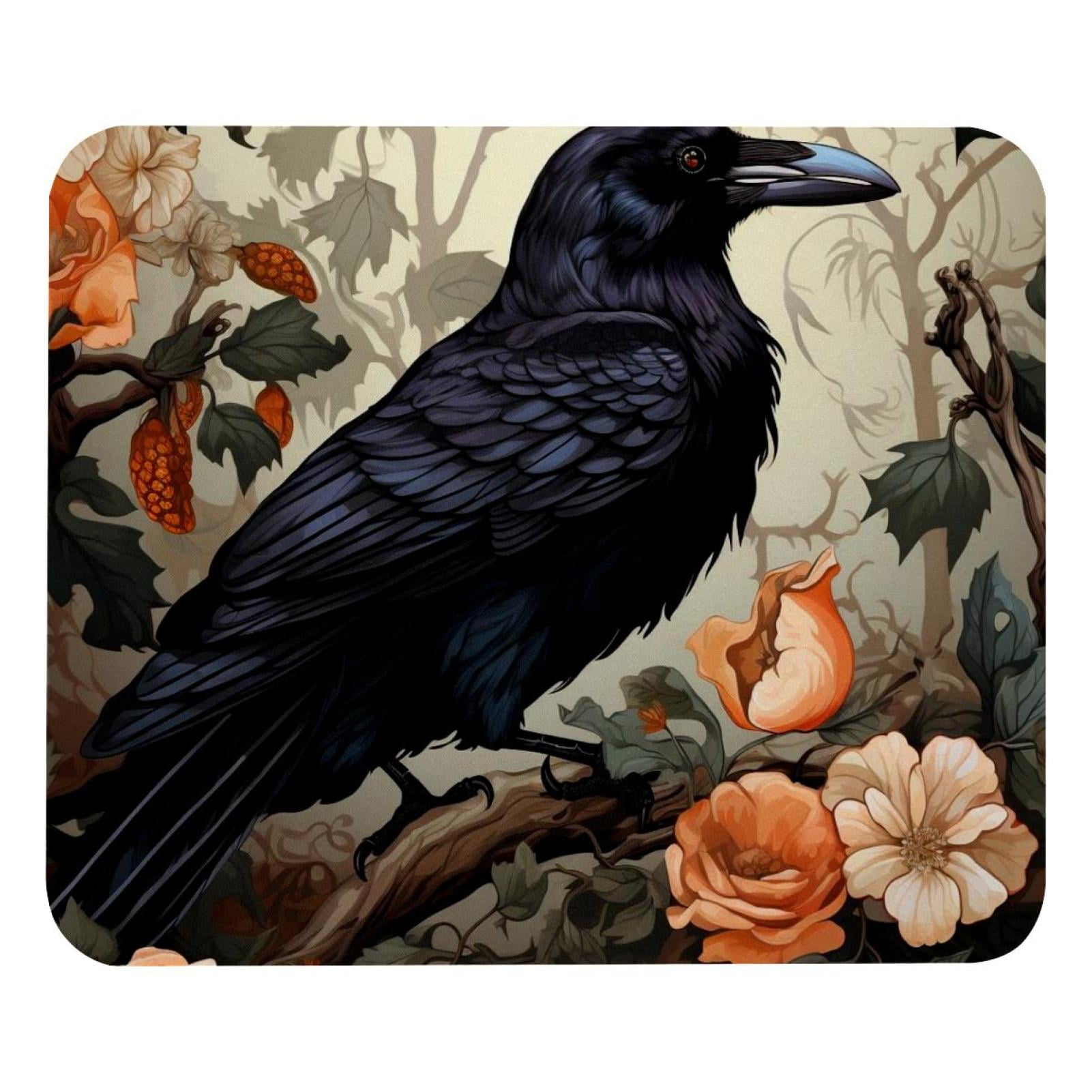 Crow Mouse Pad for Laptop Wireless Mouse Home Office Travel, Portable ...