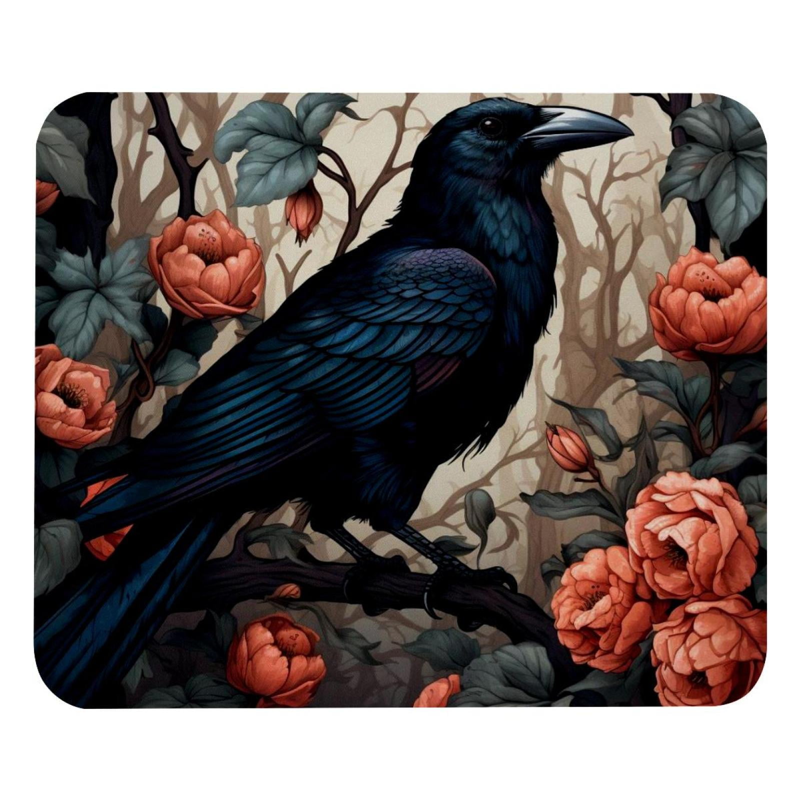 Crow Mouse Pad for Laptop Wireless Mouse Home Office Travel, Portable ...