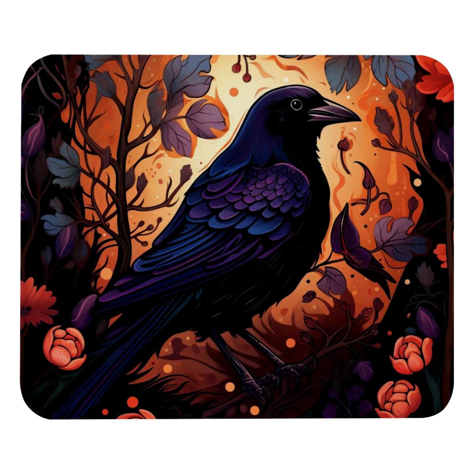 Crow Mouse Pad for Wireless Mouse Home Office Desk Laptop with Rubber ...