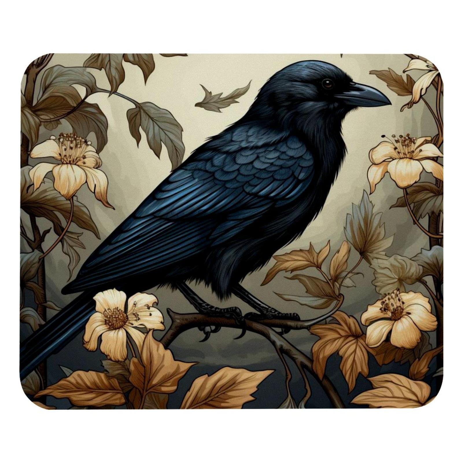 Crow Mouse Pad for Wireless Mouse Home Office Desk Laptop with Rubber ...