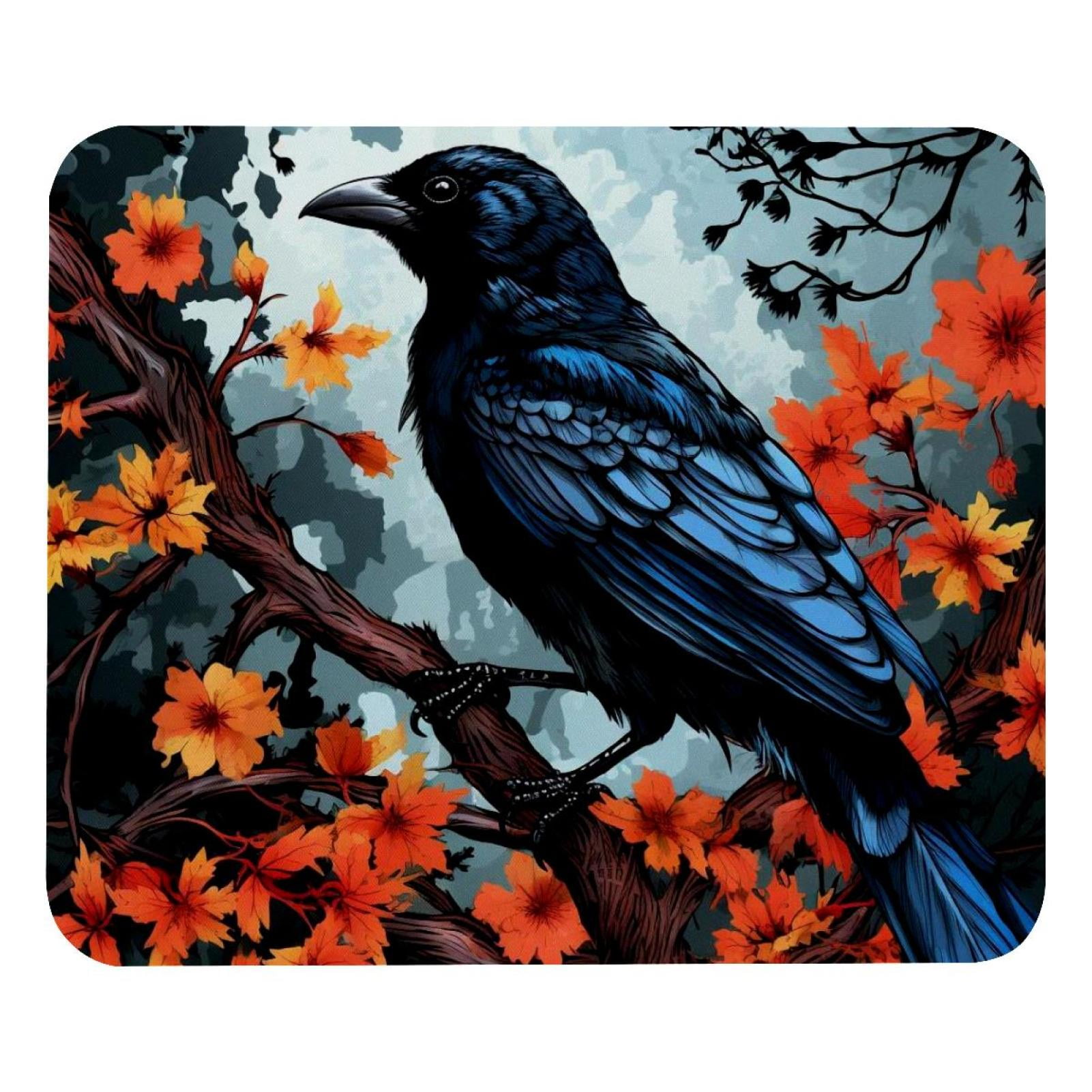 Crow Mouse Pad for Wireless Mouse Home Office Desk Laptop with Rubber ...