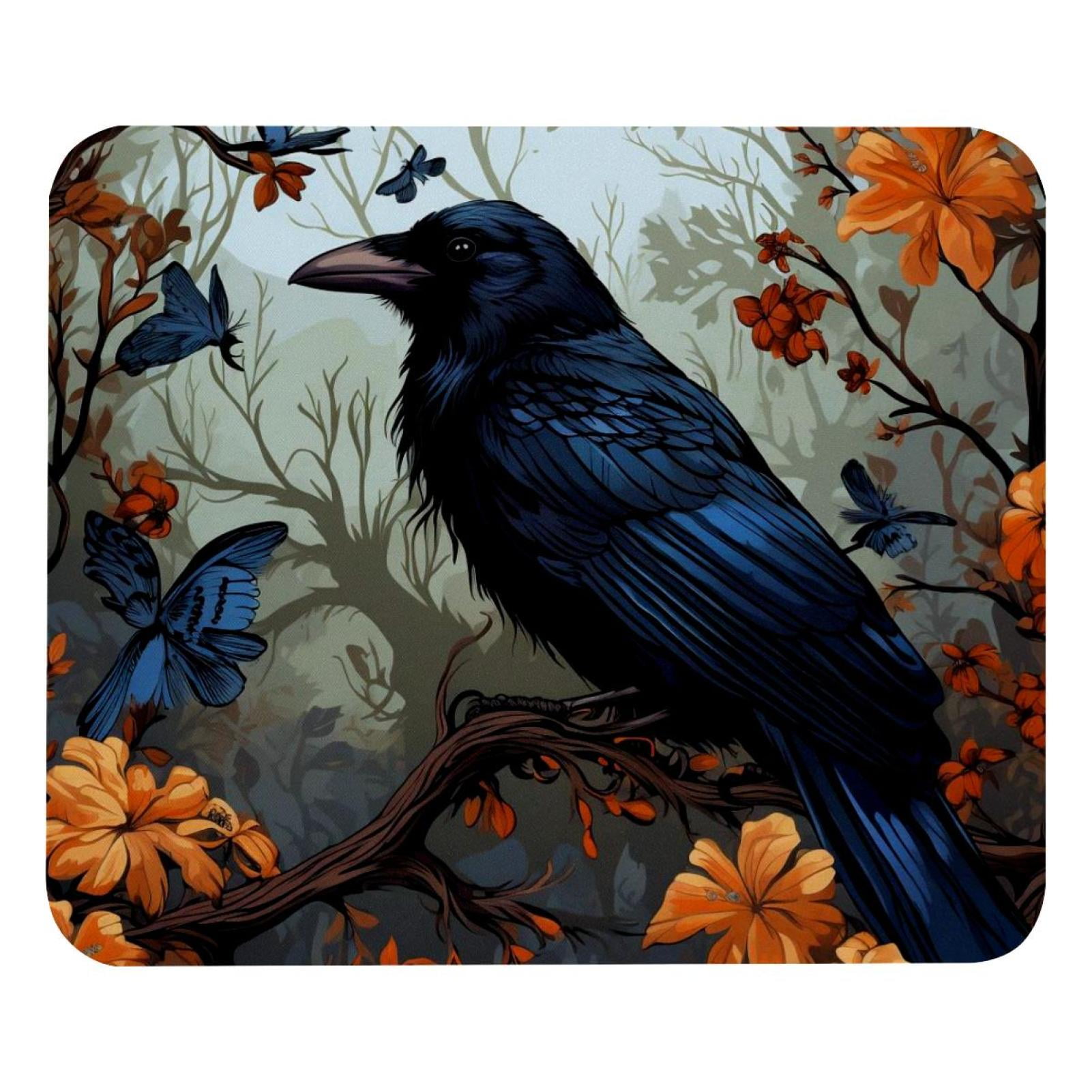 Crow Mouse Pad for Wireless Mouse Home Office Desk Laptop with Rubber ...