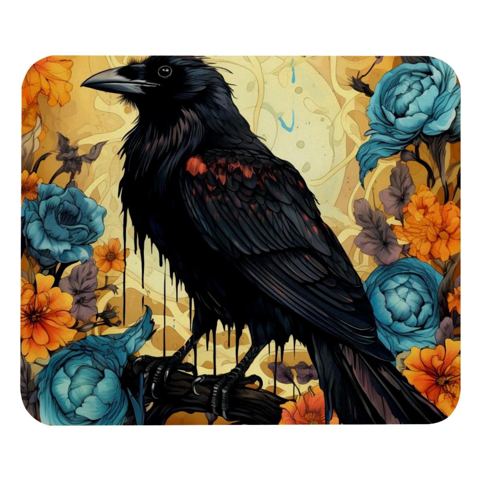 Crow Mouse Pad for Wireless Mouse Home Office Desk Laptop with Rubber ...