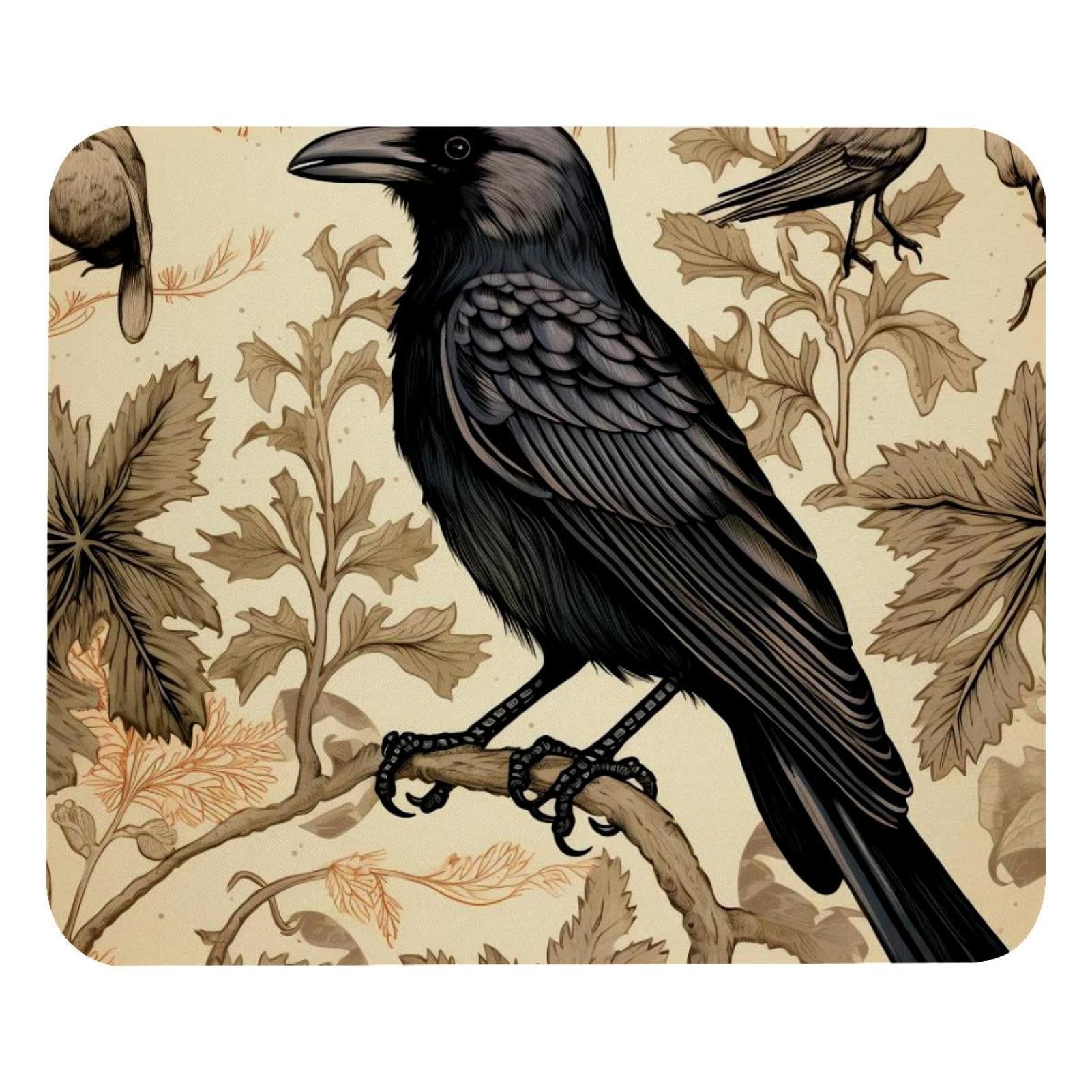 Crow Mouse Pad for Wireless Mouse Home Office Desk Laptop with Rubber ...