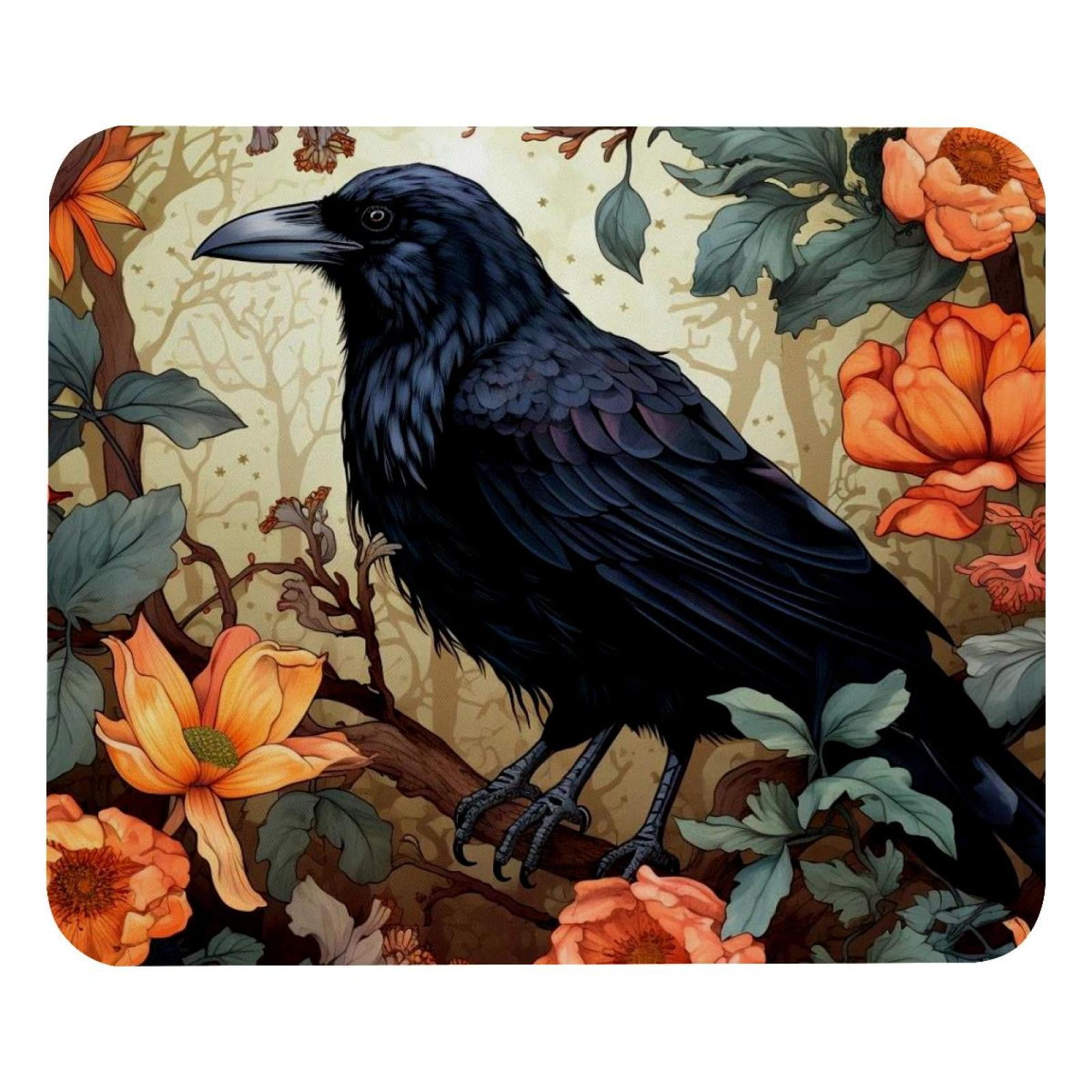 Crow Mouse Pad for Wireless Mouse Home Office Desk Laptop with Rubber ...