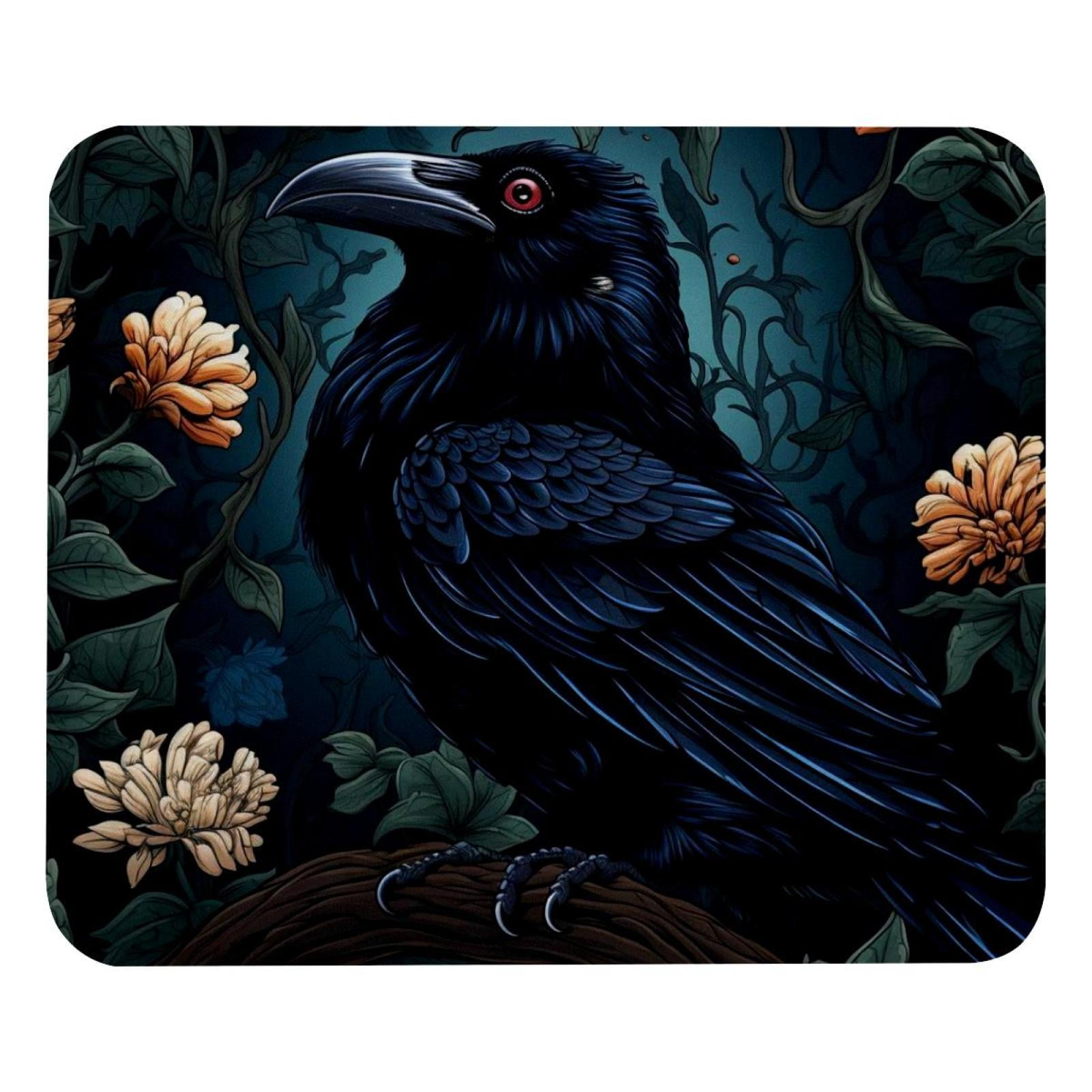 Crow Mousepad 8.3x9.8 Inch Square Non-Slip Rubber Bottom Printed Desk ...