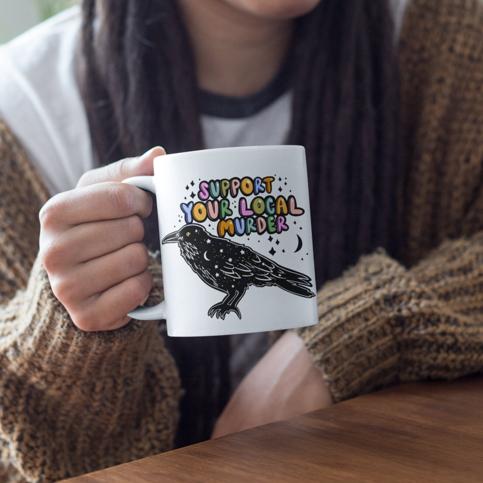 Crow Mug Funny Raven Coffee Cup Gift Unhinged Bird Mug Ironic Humor ...