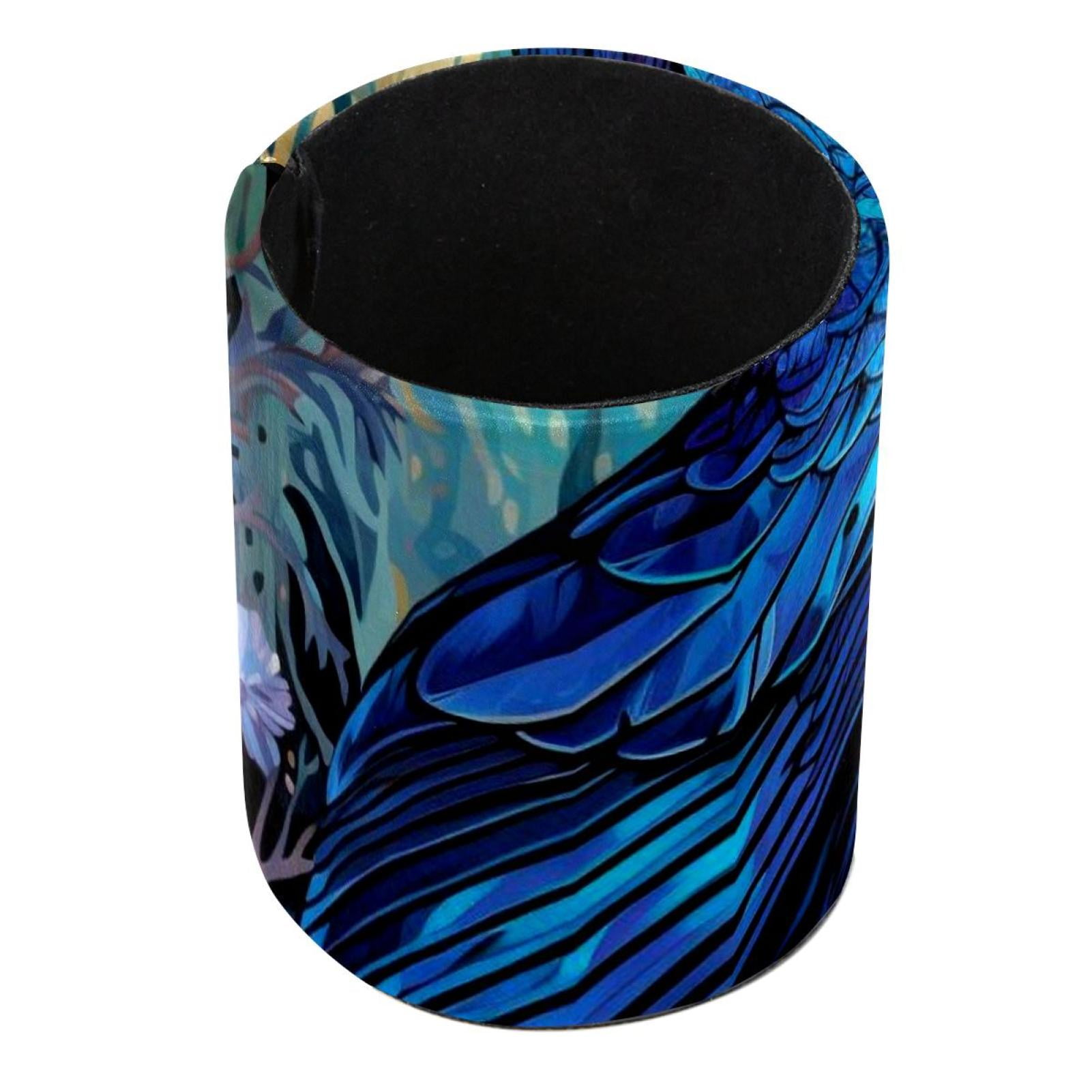 Crow PVC Leather Brush Holder and Pen Organizer with Flannel Lining - 3 ...