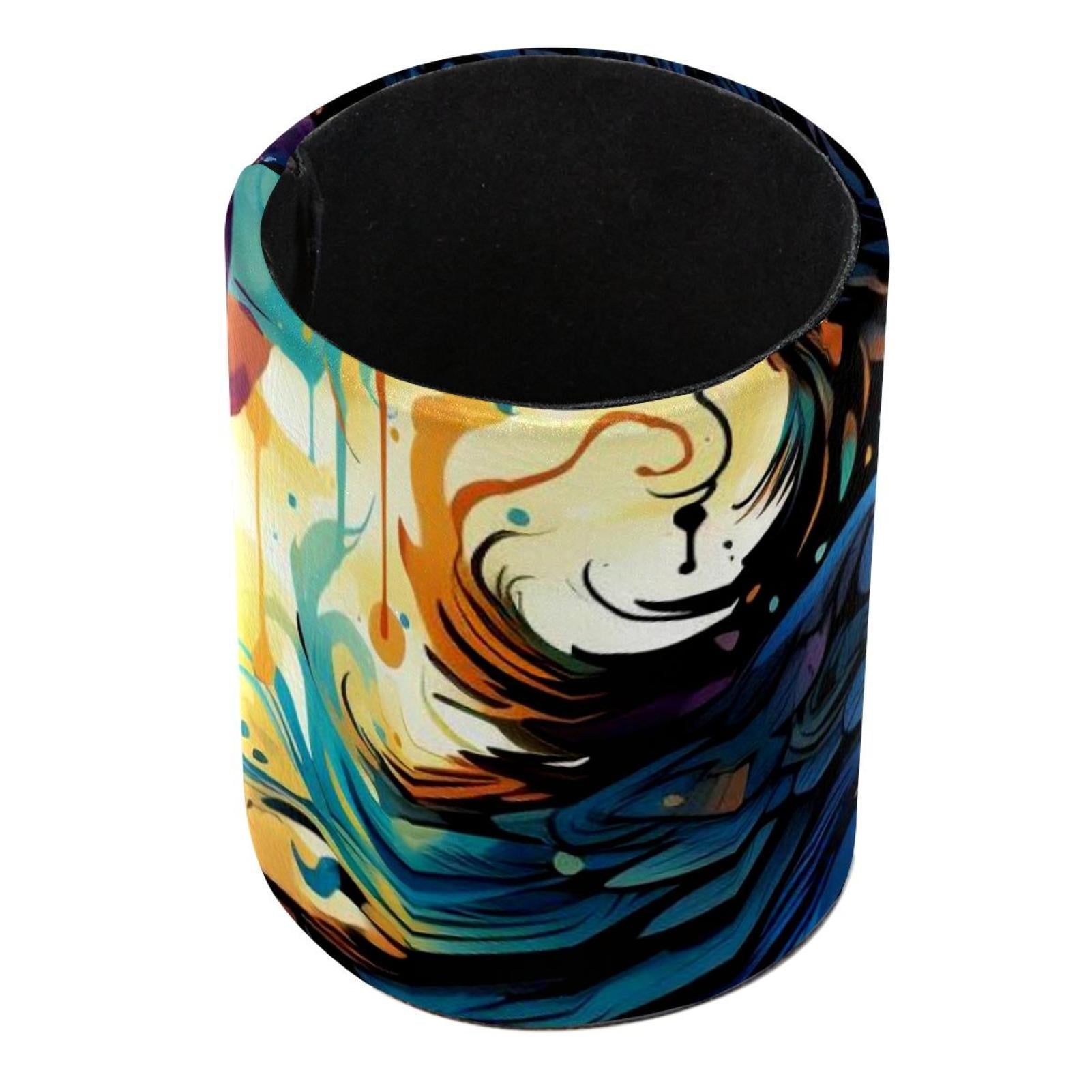 Crow PVC Leather Cylinder Pen Holder Pencil Organizer Desk Pen ...