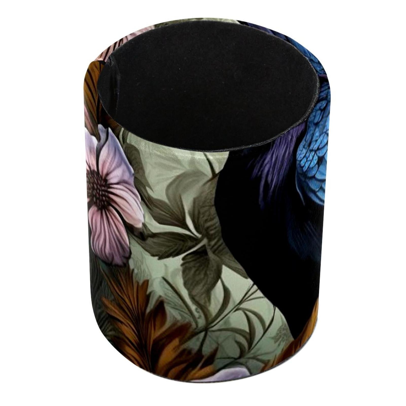 Crow PVC Leather Cylinder Pen Holder Pencil Organizer Pencil Holder 3 ...