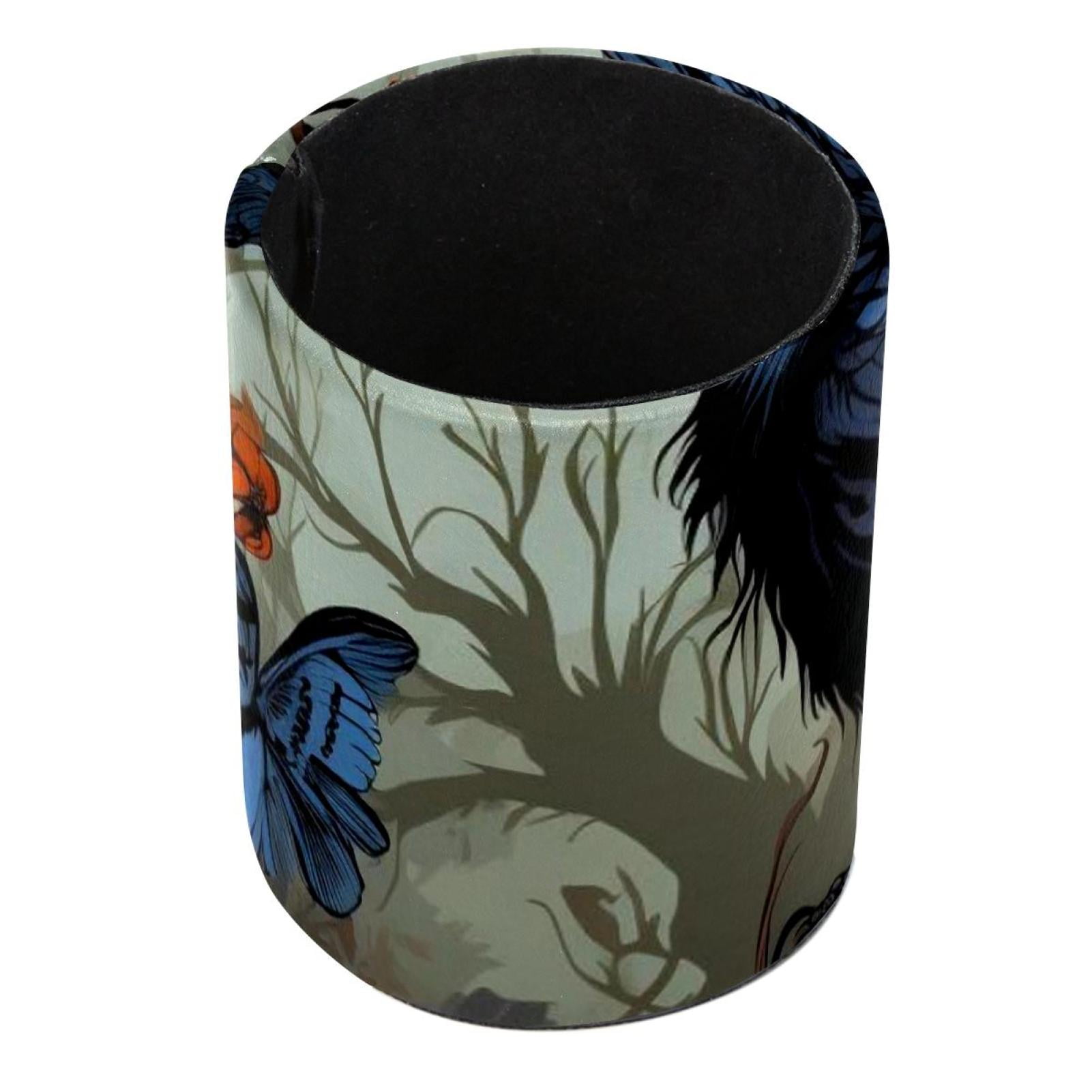 Crow PVC Leather Pen Organizer Pencil Holder - Cardboard Pen Holder ...