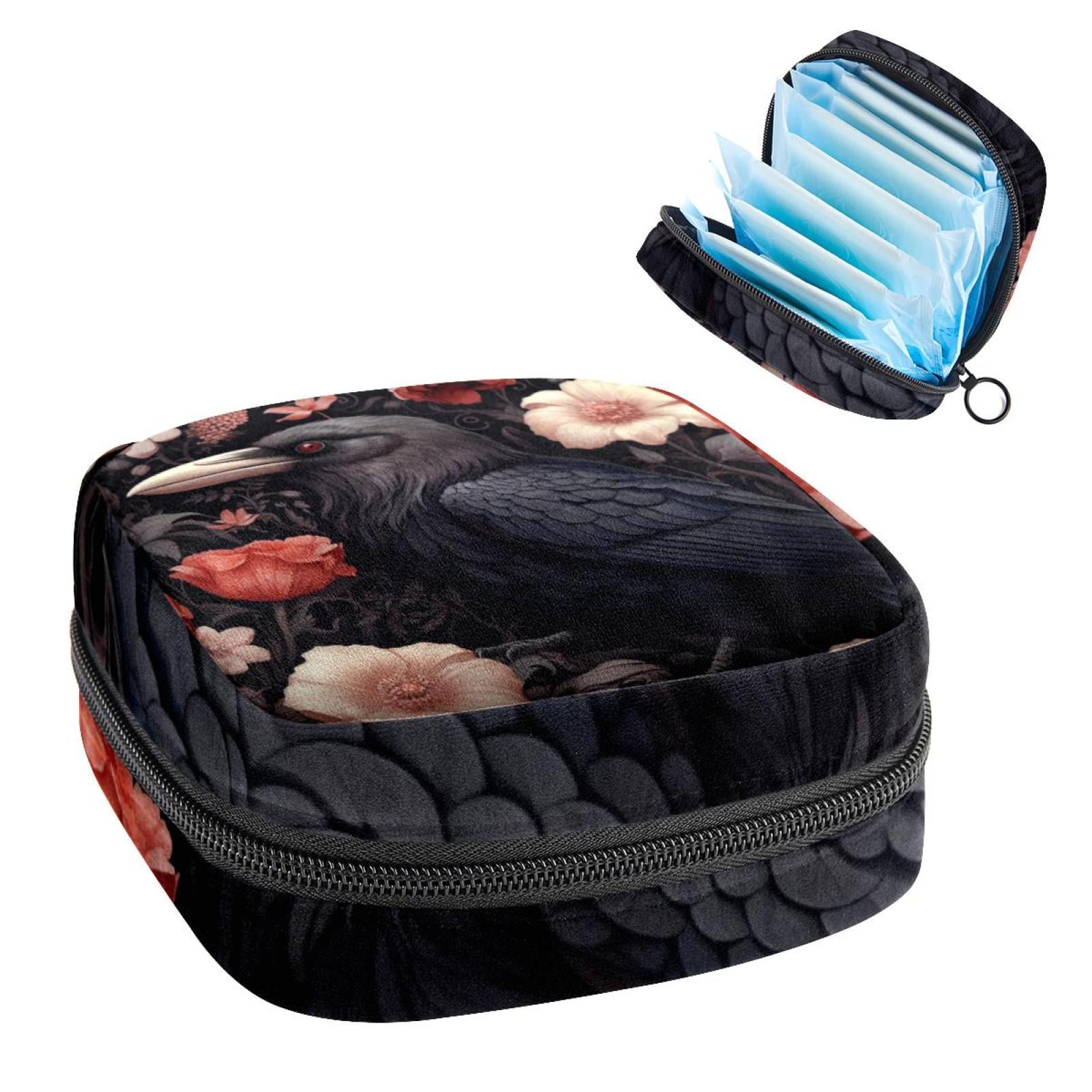 Crow Pad Bag Small Bag Canvas Pouch with Zipper Small Pouch with Zipper ...