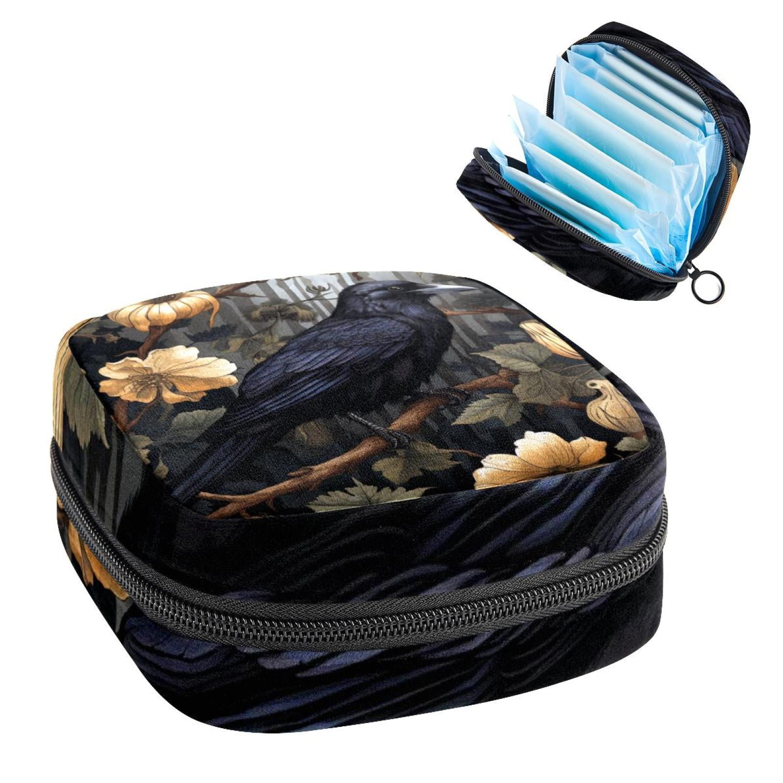 Crow Pad Bag Storage Organizer Pouch for Menstrual Hygiene Products ...