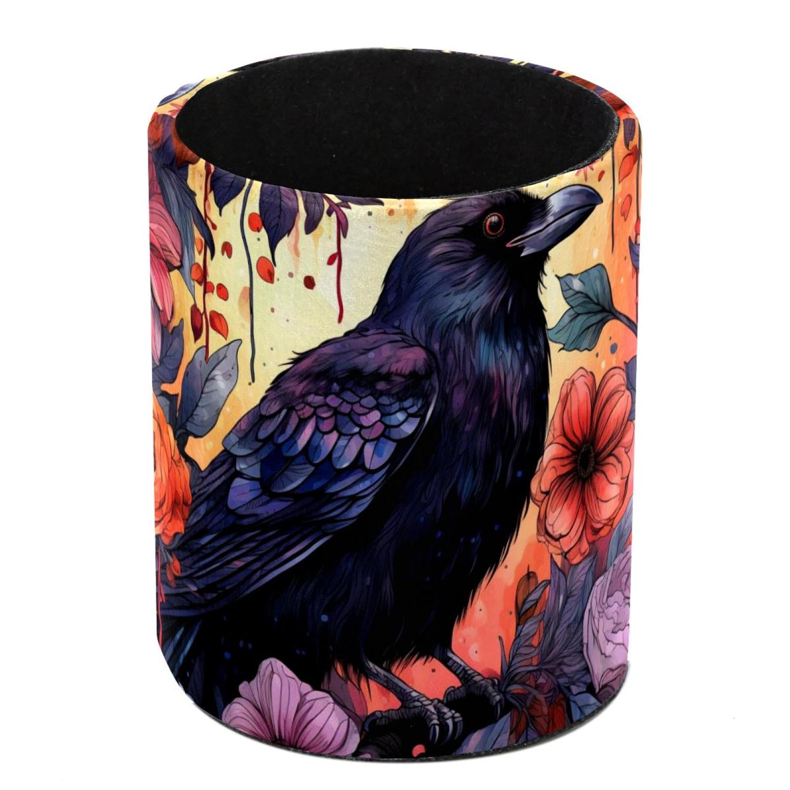 Crow Pen Holder Stand Cup Pencil Holder Organizer Makeup Brush Holders ...