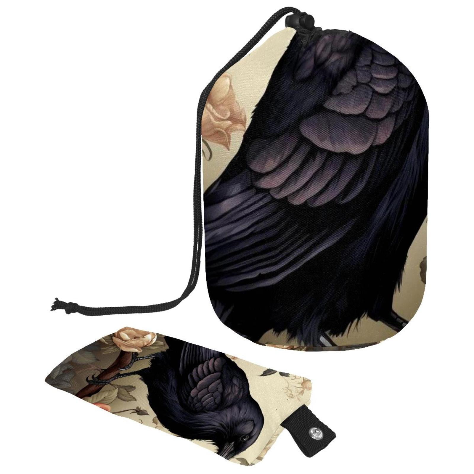 Crow Portable Drawstring Foldable Travel Laundry Bag Mesh Bags Laundry ...