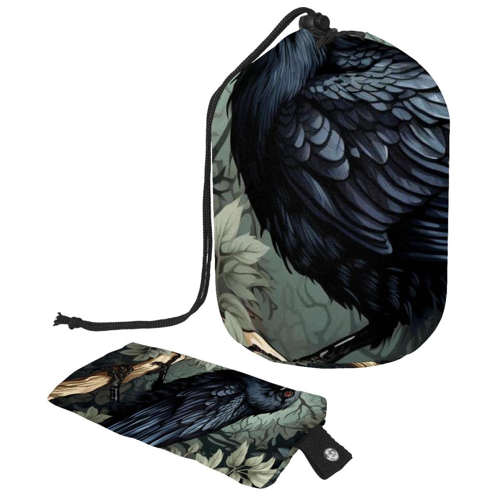 Crow Portable Drawstring Foldable Travel Laundry Bag Wash Mesh Shower ...