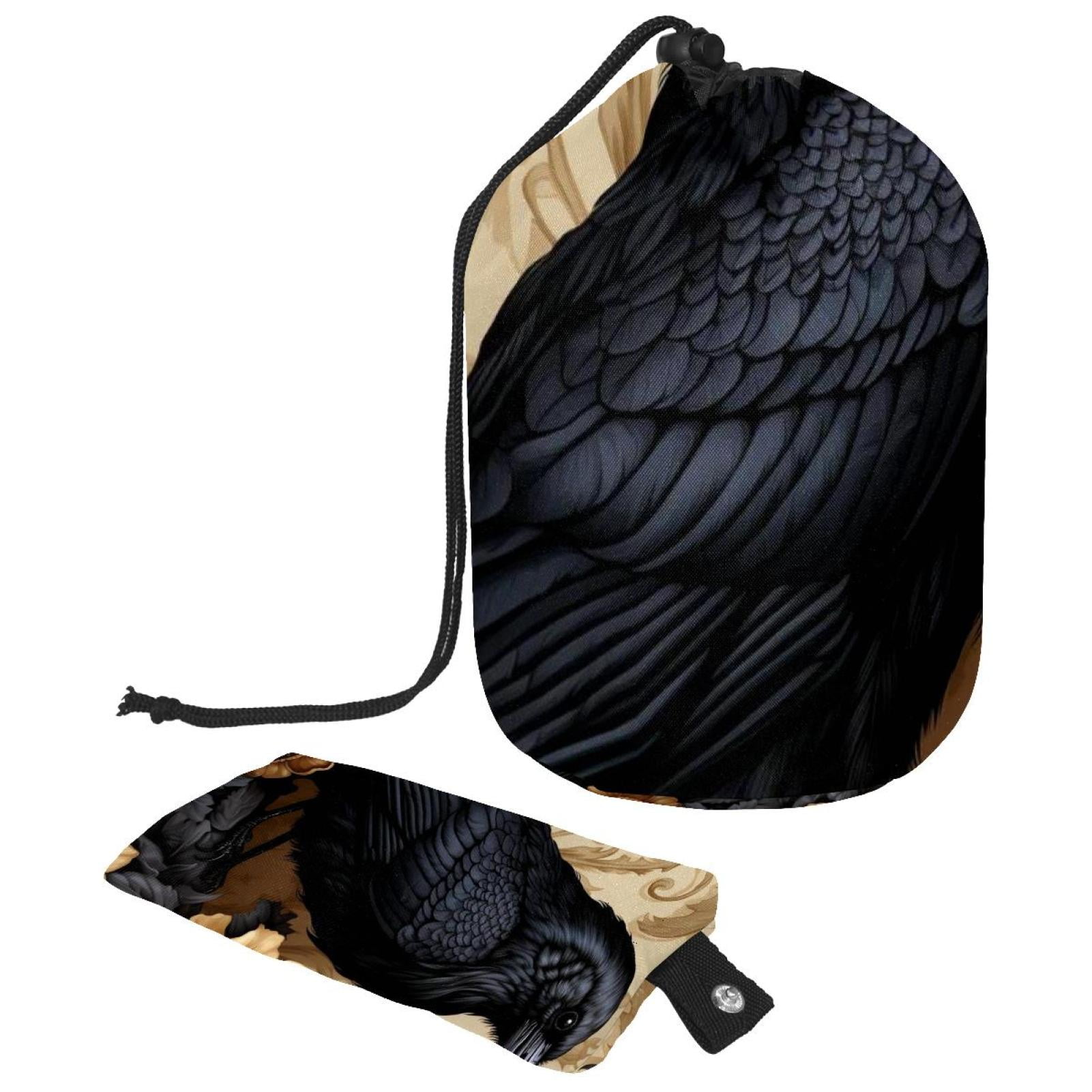 Crow Portable Drawstring Foldable Travel Mesh Bags Wash Bag Shower Bags ...